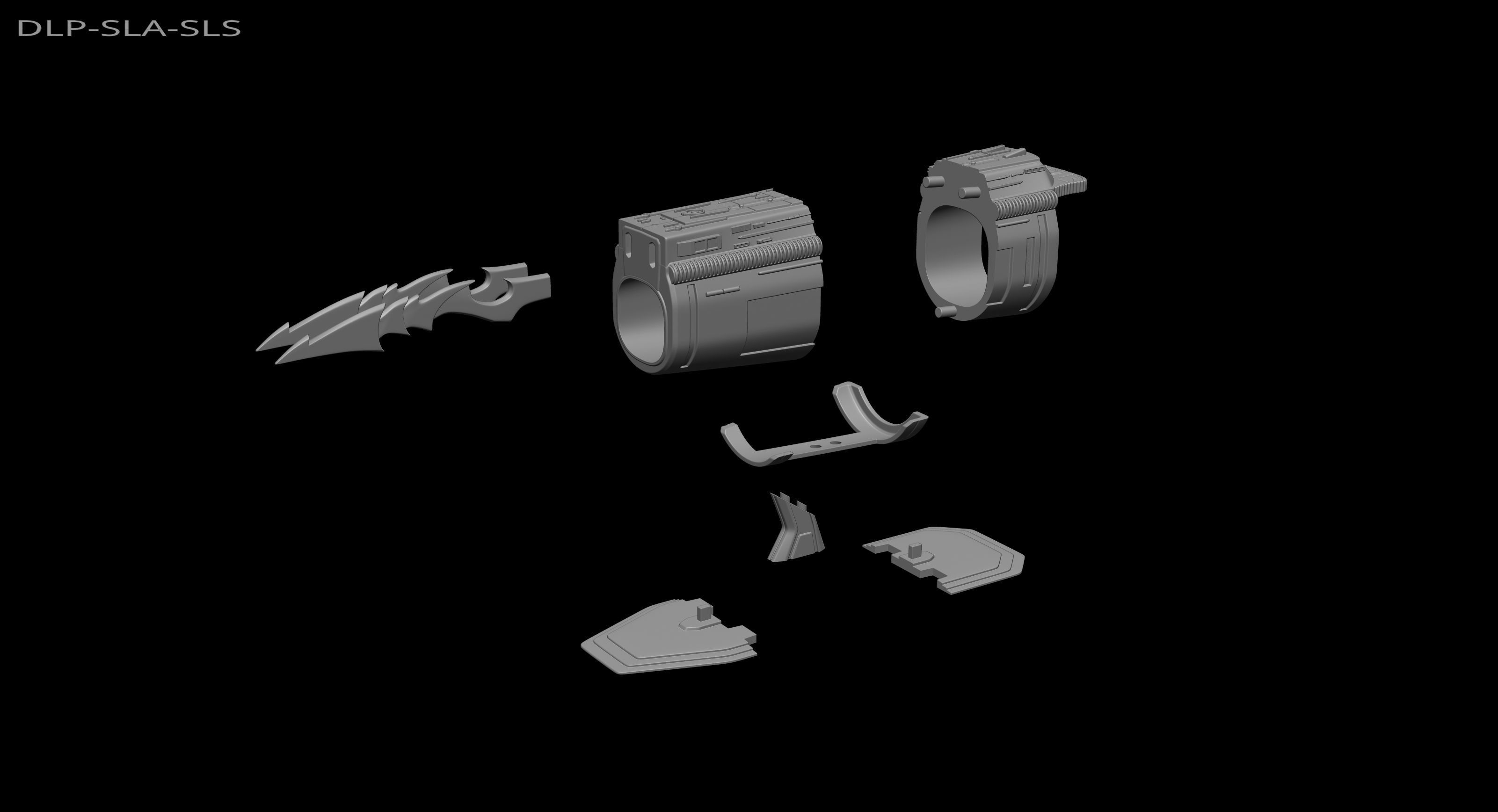 Predator Gauntlet Forearm Right File STL-OBJ for 3D printer 3D model 3D ...