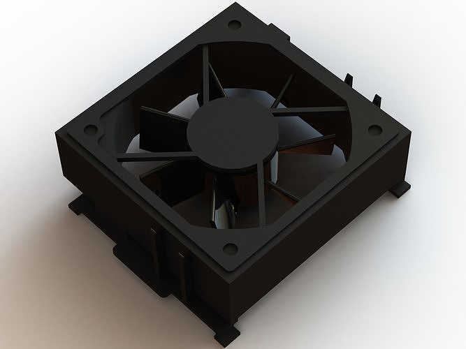 95x95 mm CPU Cooling Fan 3D model rigged | CGTrader