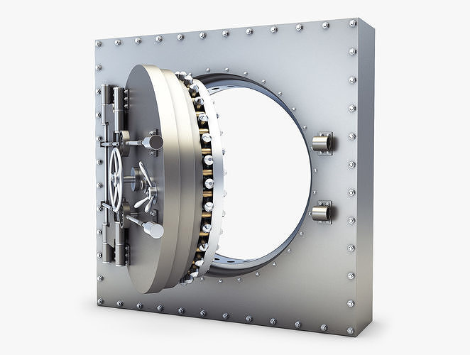 Bank Vault Door v 1 3D model | CGTrader