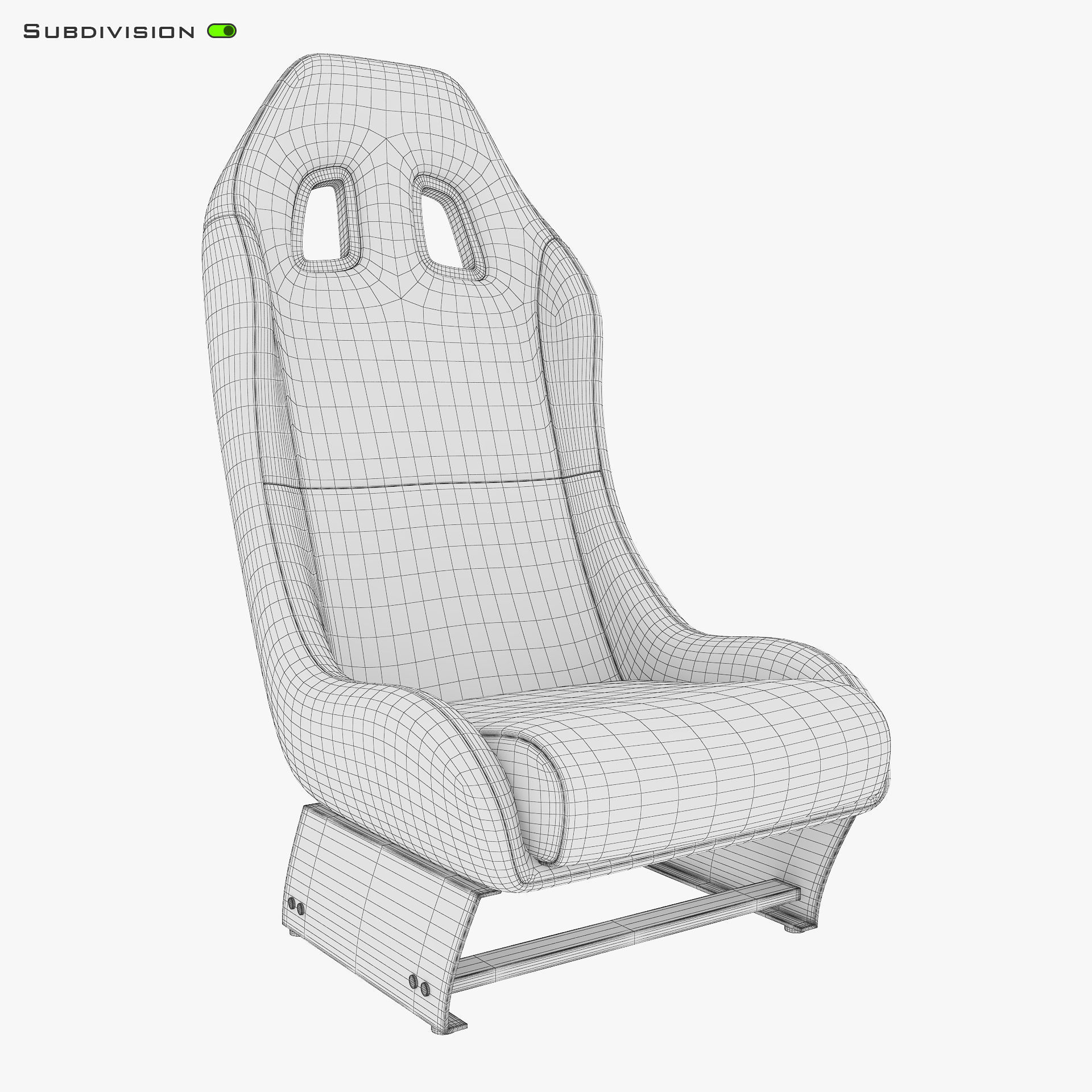 Car Racing Seat v 1 3D model | CGTrader