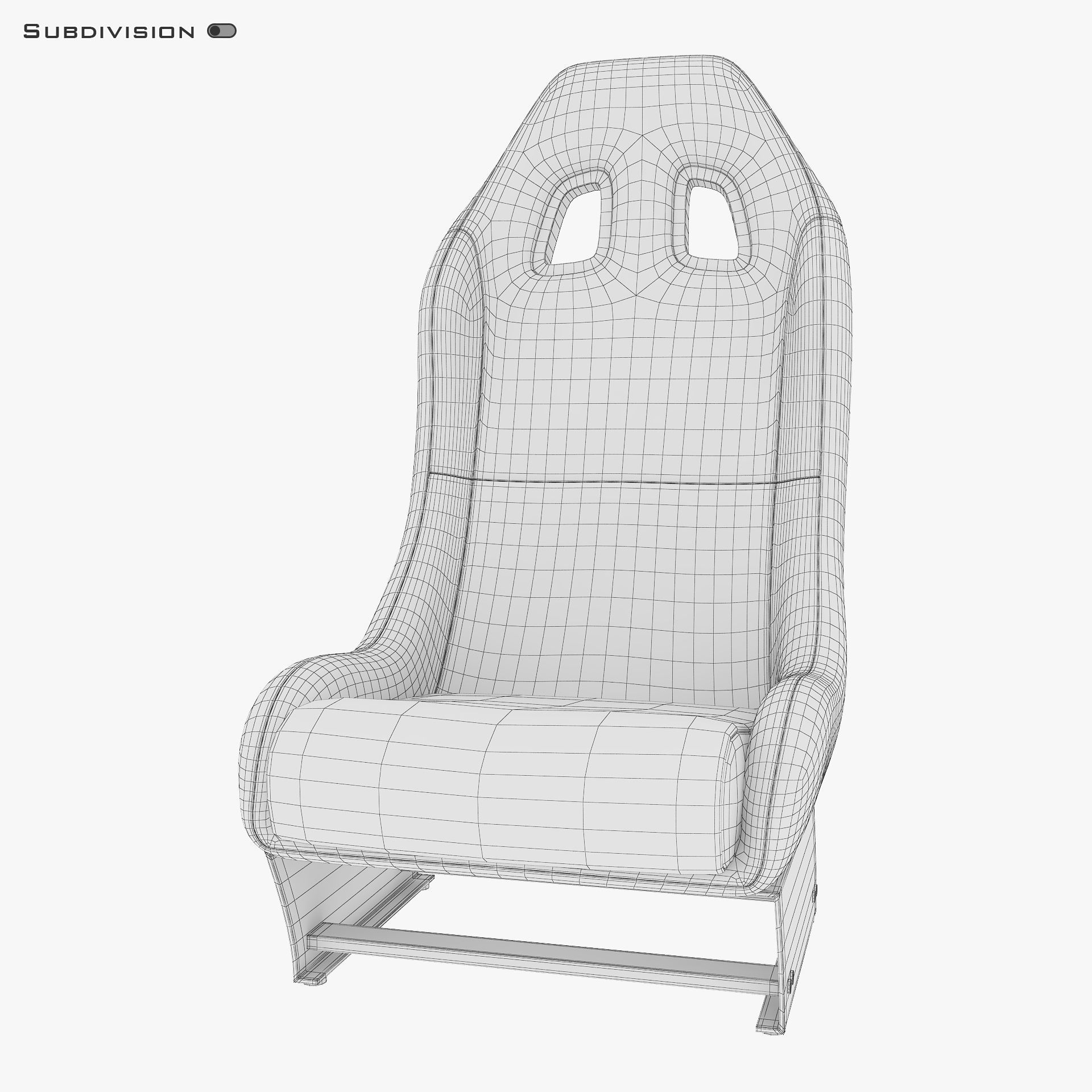 Car Racing Seat v 1 3D model | CGTrader