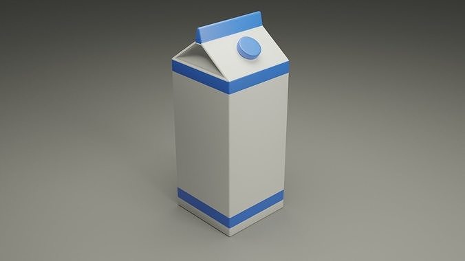 3D model Milk box low poly VR / AR / low-poly | CGTrader