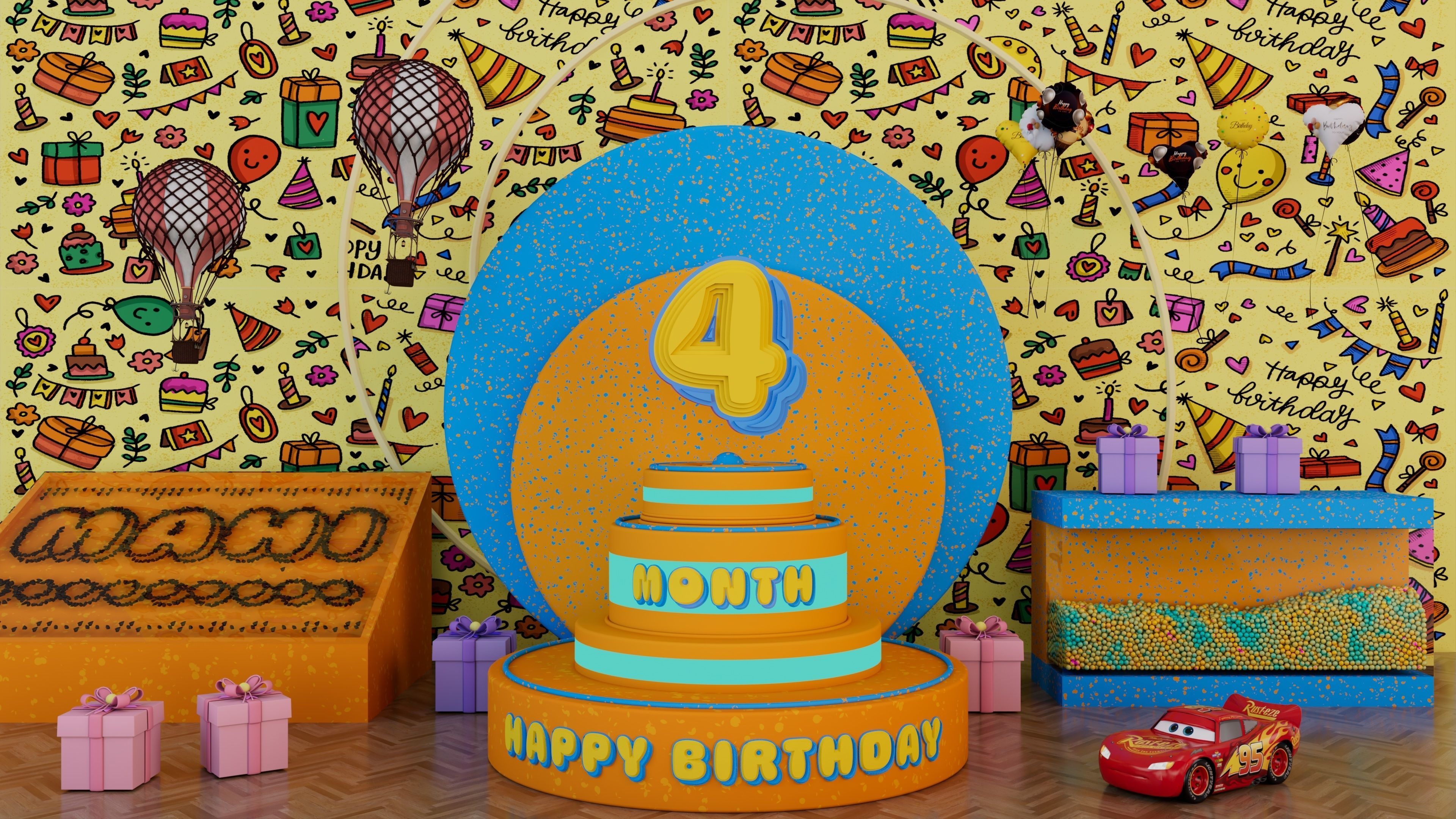 3D model Happy Birthday Wishes VR / AR / low-poly | CGTrader