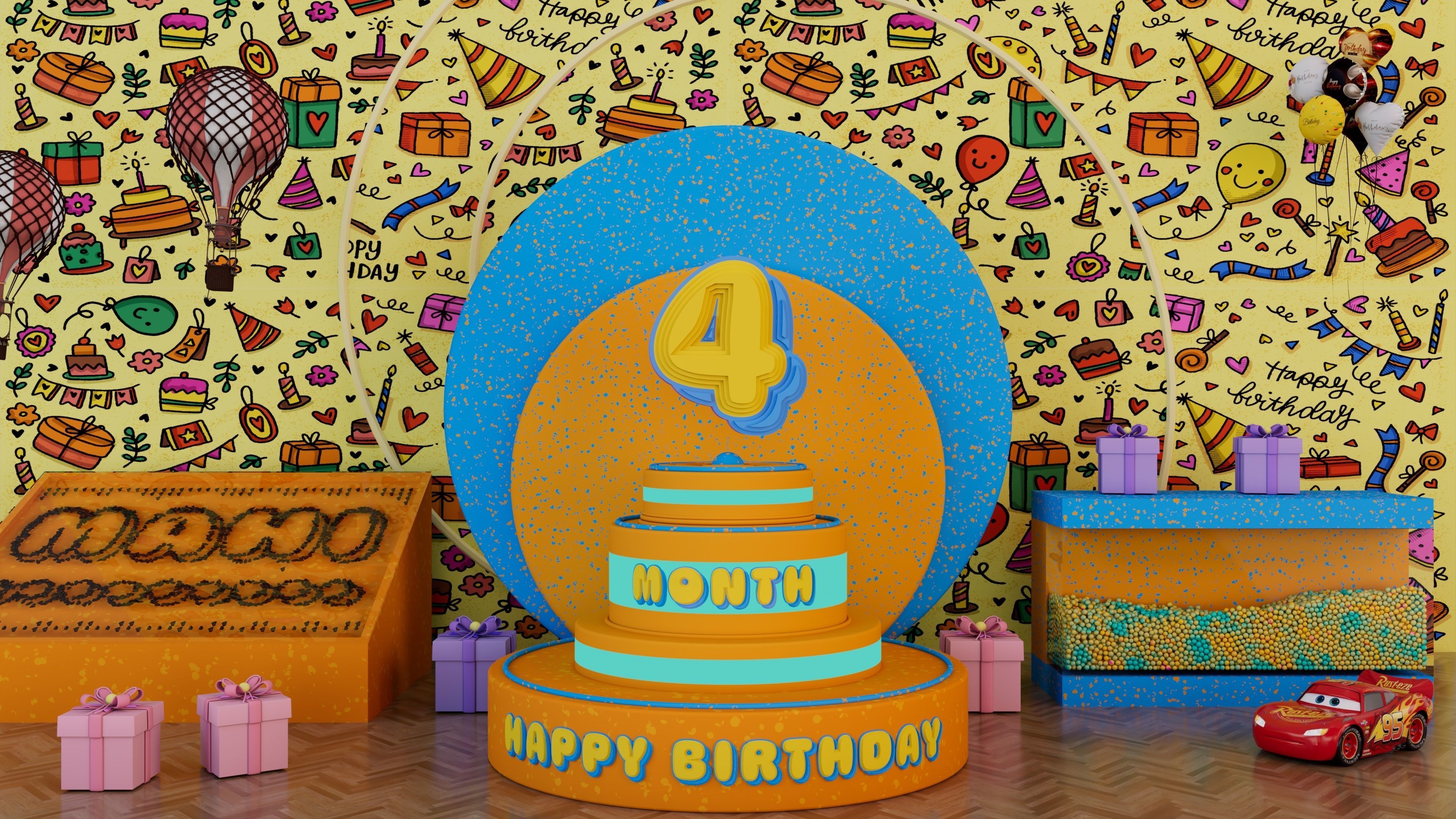 3D model Happy Birthday Wishes VR / AR / low-poly | CGTrader