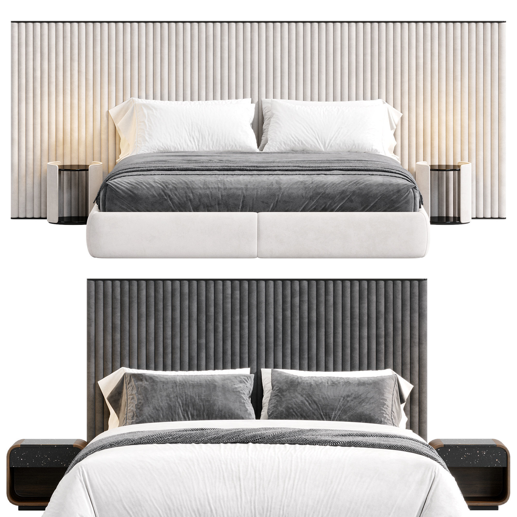 Biarritz Slim Bed by Flexform 3D model | CGTrader