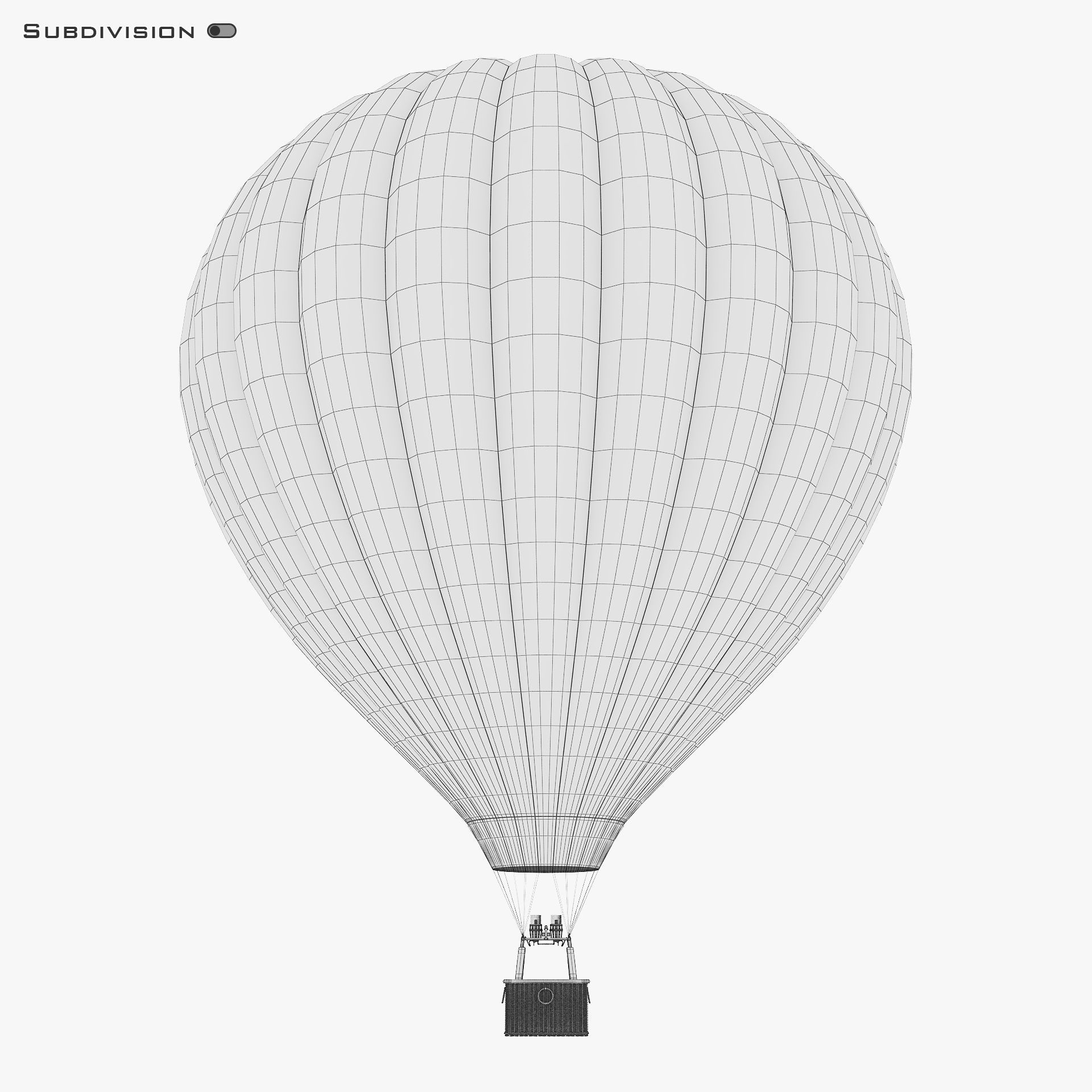 Hot Air Balloon v 2 3D model | CGTrader