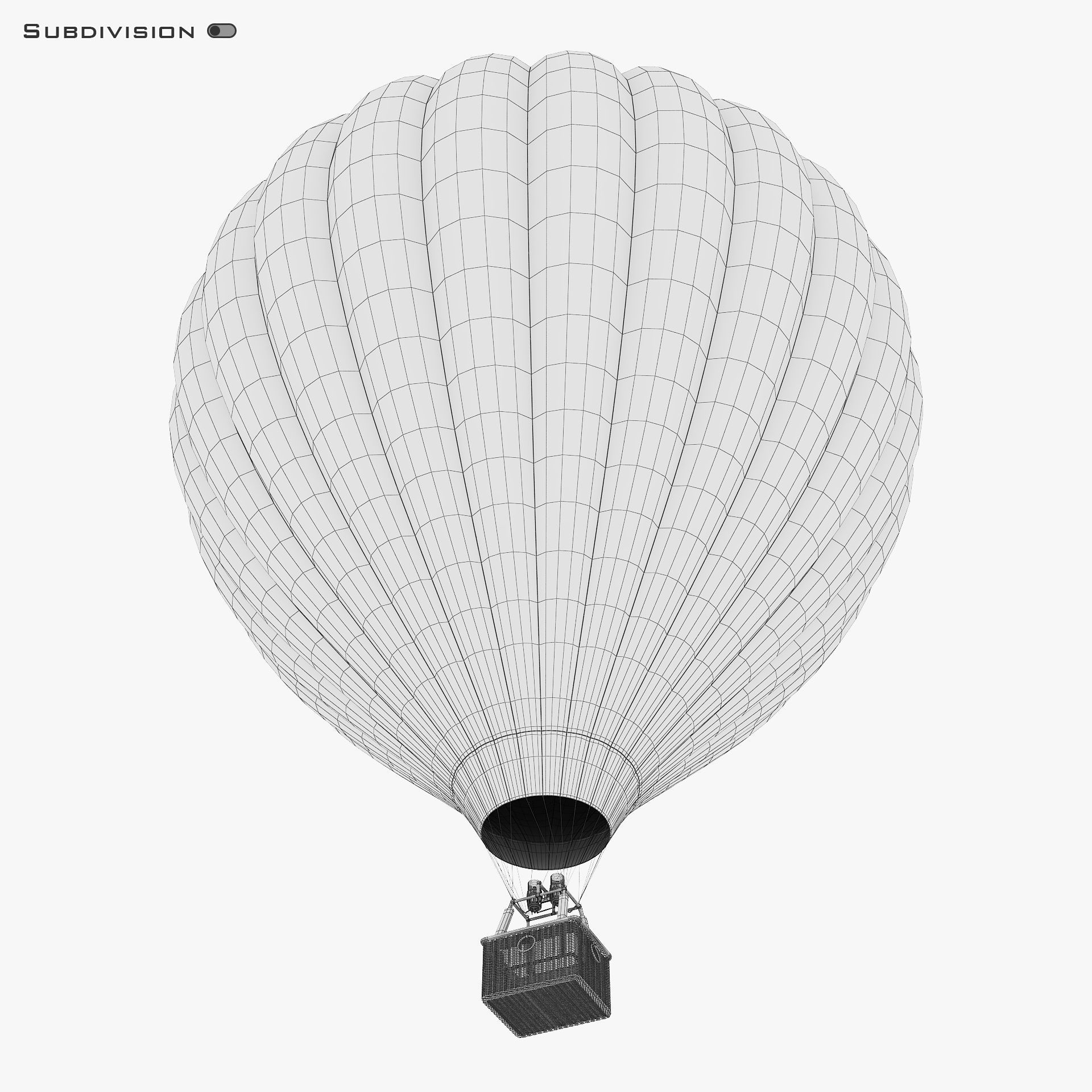 Hot Air Balloon v 2 3D model | CGTrader