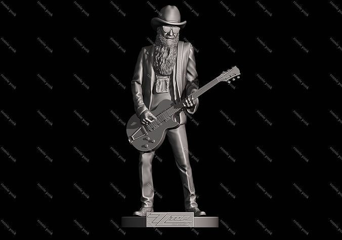 Billy Gibbons ZZ Top 3Dprinting 3D model 3D printable | CGTrader