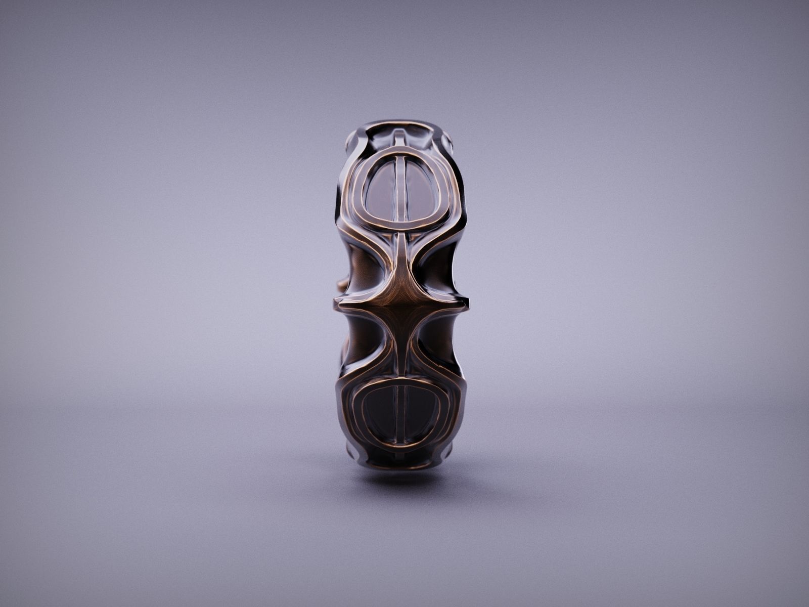 Band Modern Tech Ring 3D model 3D printable | CGTrader