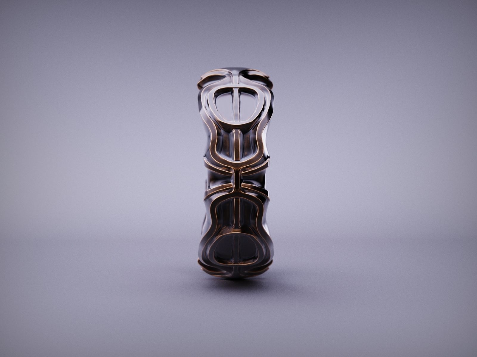 Band Modern Tech Ring 3D model 3D printable | CGTrader