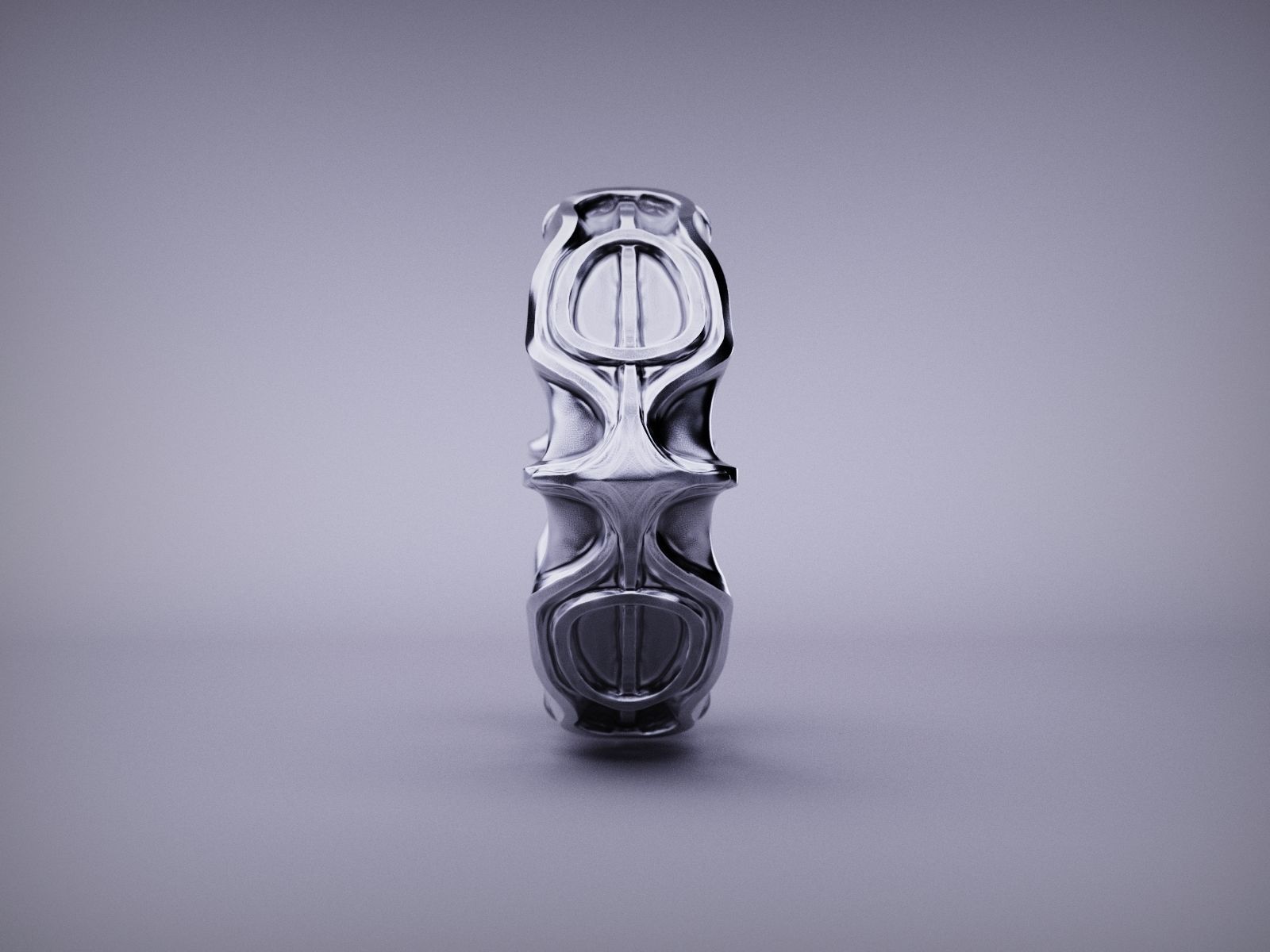 Band Modern Tech Ring 3D model 3D printable | CGTrader