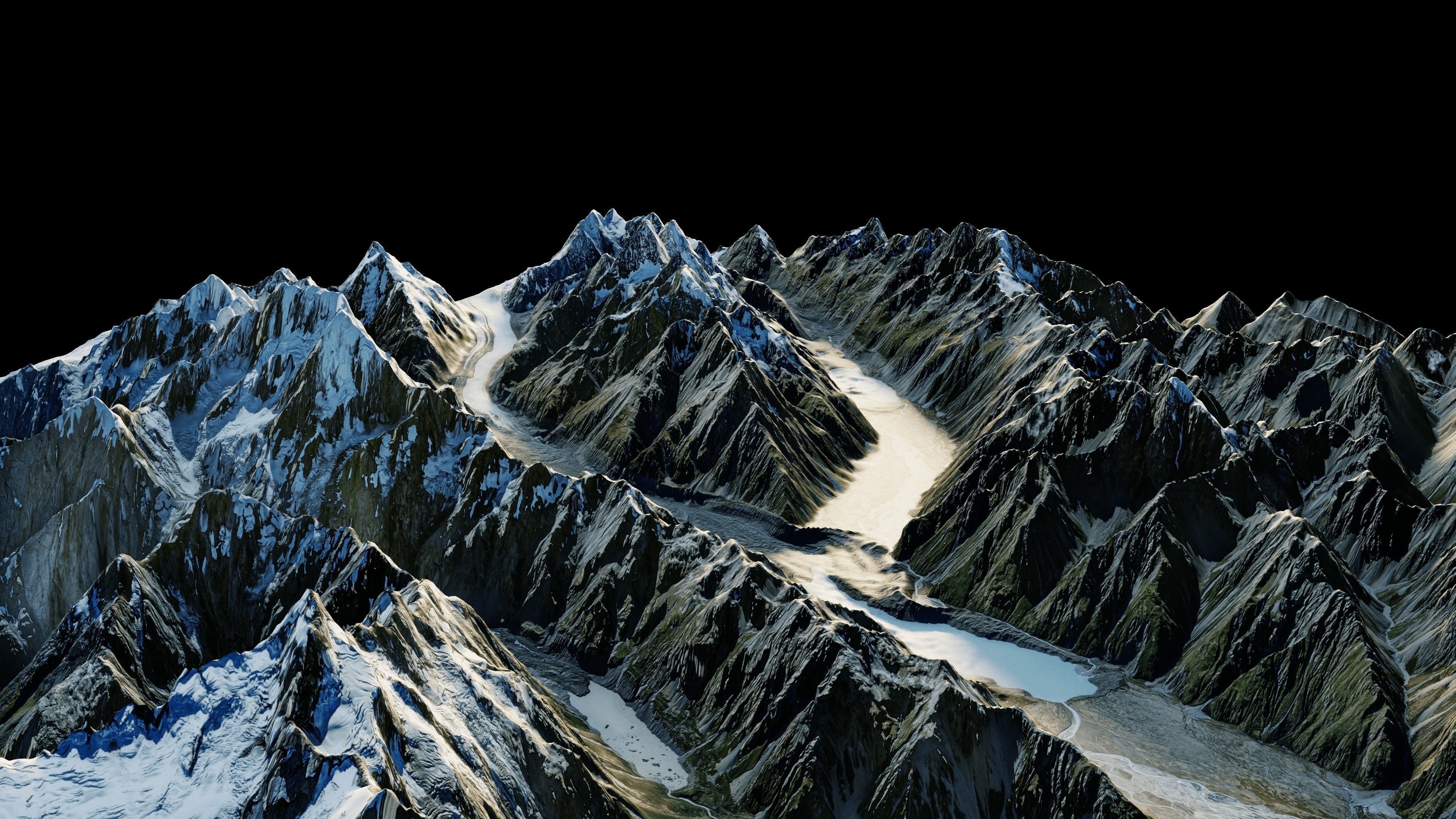 Mount Cook Southern Alps Mountain range 3D Model Terrain 3D model ...