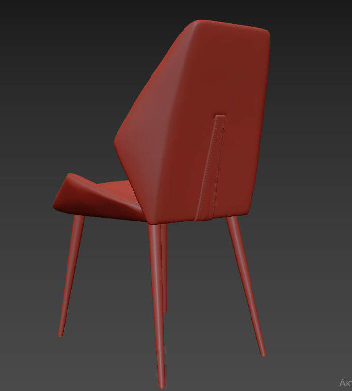 Origami chair 3D model | CGTrader