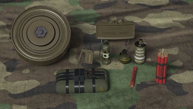 3D model Explosives Package VR / AR / low-poly | CGTrader