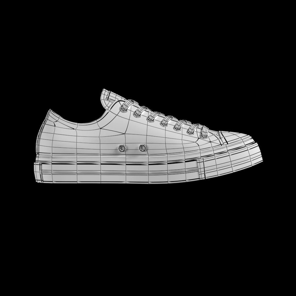3D model Converse Shoes - All Star Classic - Charcoal - Lowpoly 3D ...