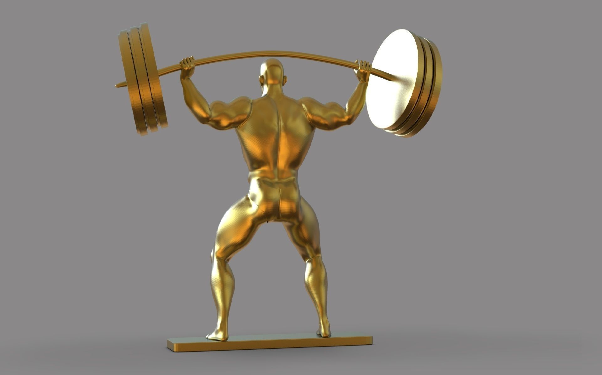 Strong Man Statue 3D model 3D printable | CGTrader