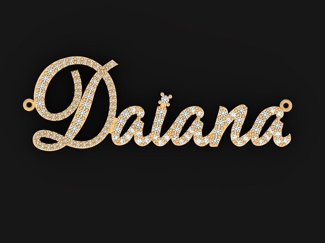 pendant name Daiana 2746 3D model 3D printable | CGTrader