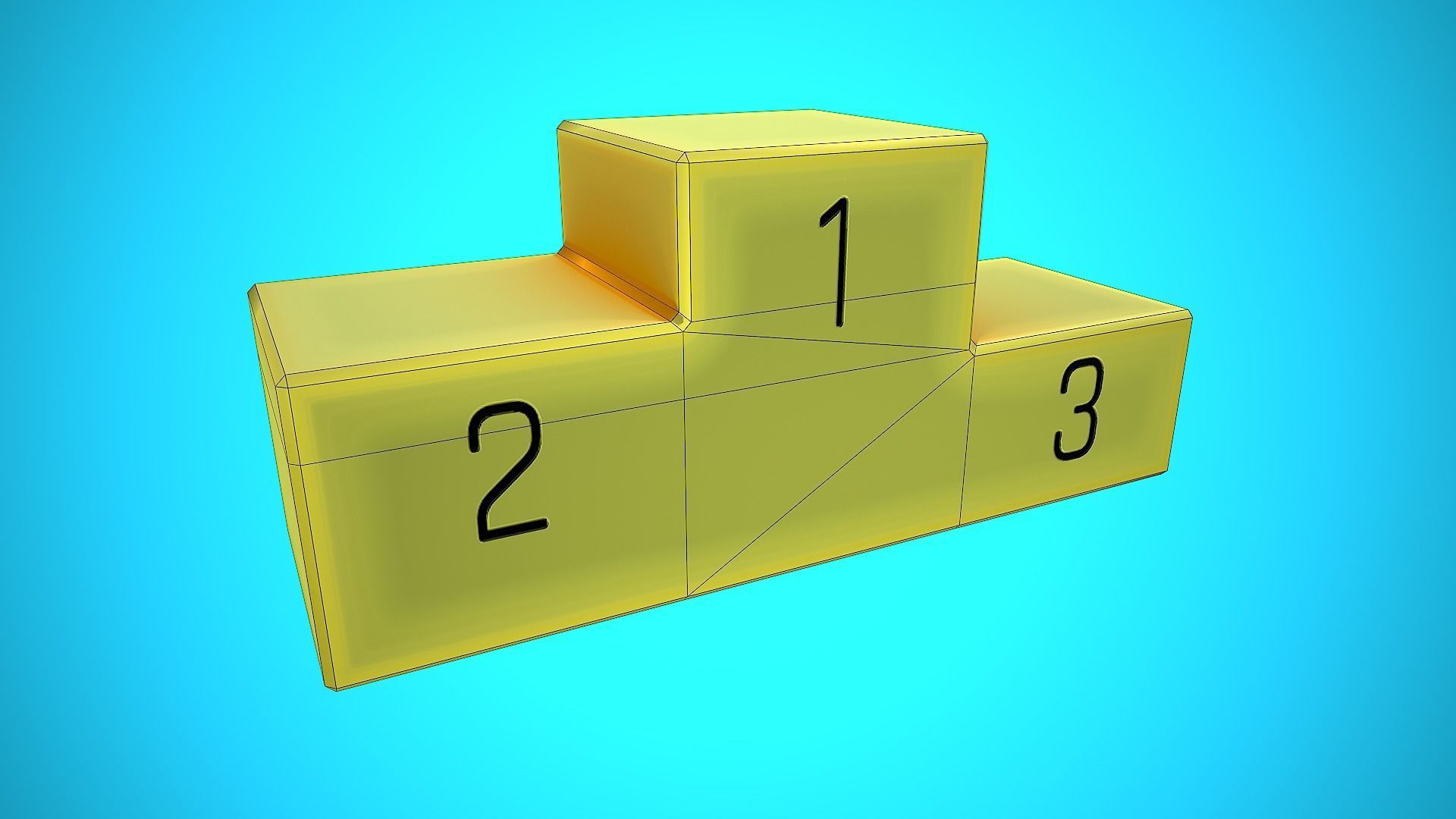 3D model WINNERS PODIUM CARTOON STYLIZED VR / AR / low-poly | CGTrader