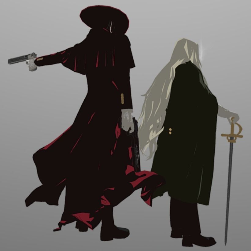 Alucard and Integra Fairbrook Wingates Hellsing 3D model | CGTrader