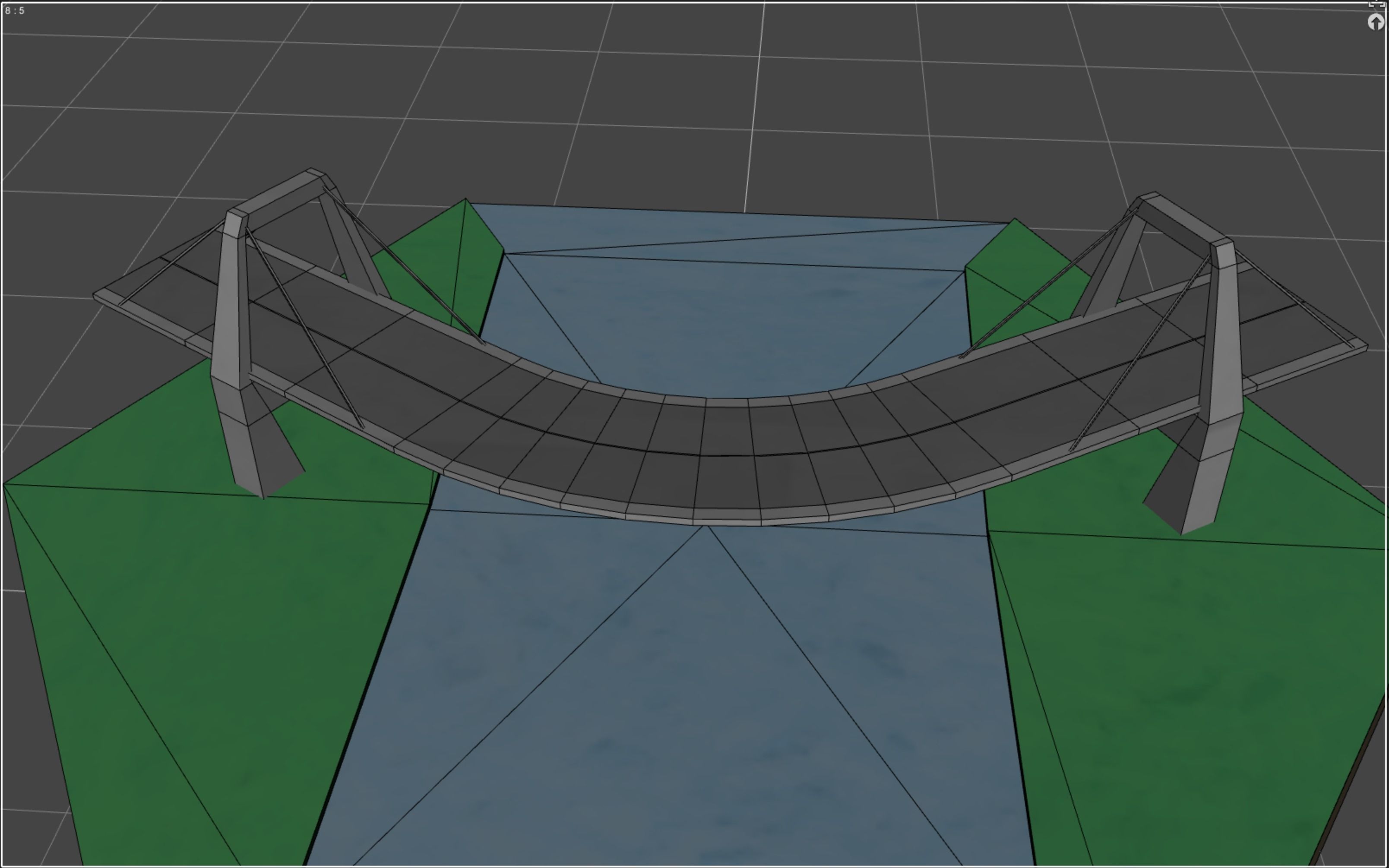 Road bridge hexagonal plant 3D model | CGTrader
