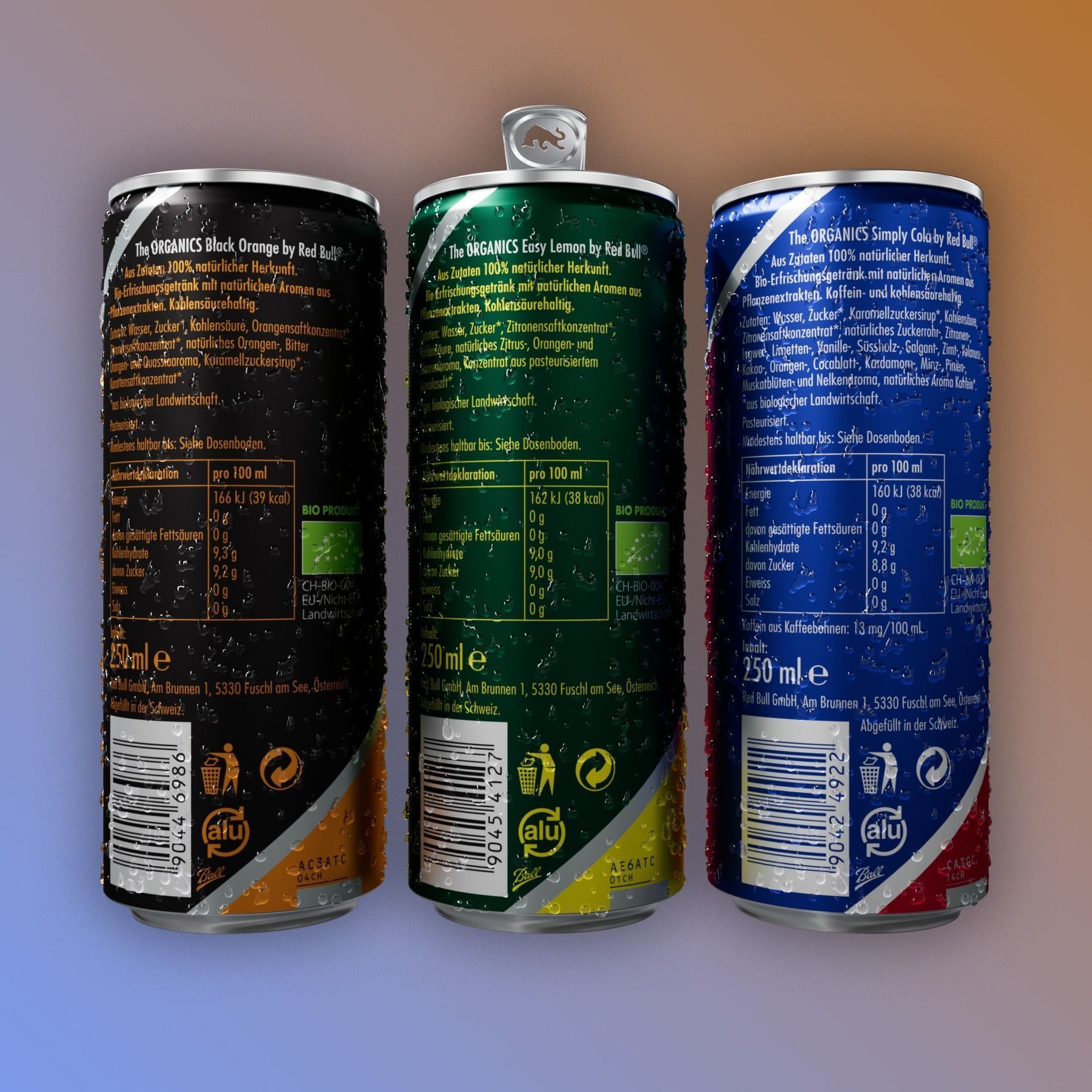 Red Bull Organics cans free 3D model | CGTrader