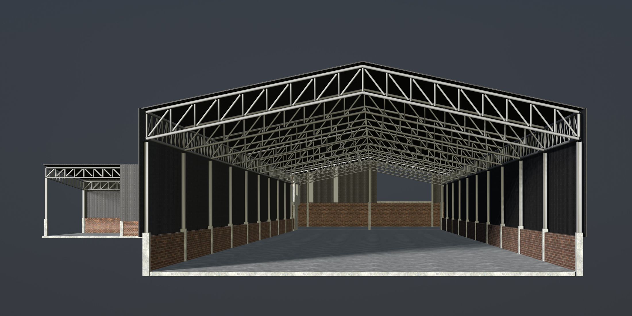Warehouse with loading area 3D model | CGTrader