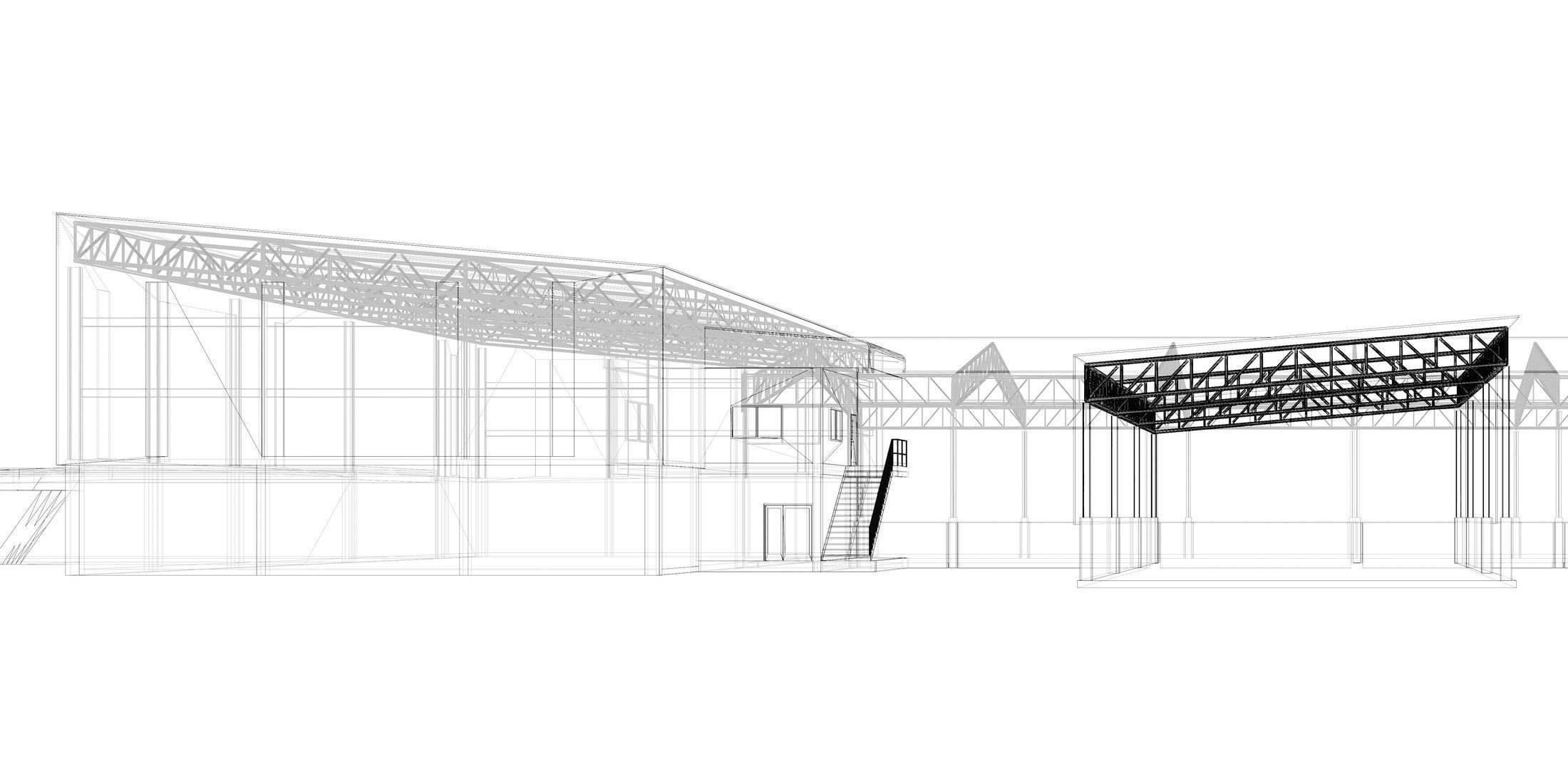 Warehouse with loading area 3D model | CGTrader