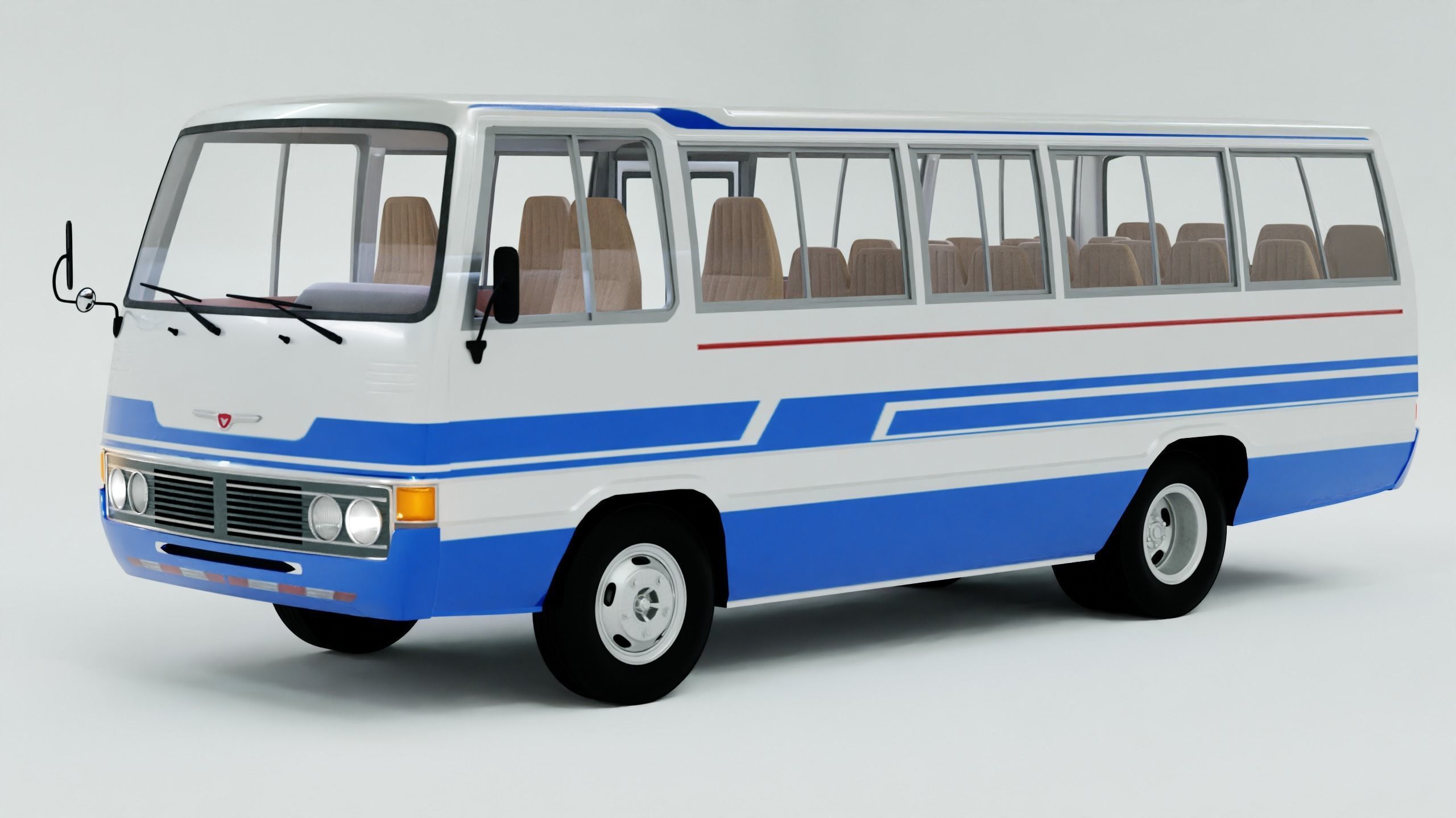 3D model Toyota Coaster First generation 1969 - 1982 VR / AR / low-poly ...