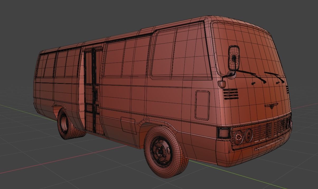 3D model Toyota Coaster First generation 1969 - 1982 VR / AR / low-poly ...