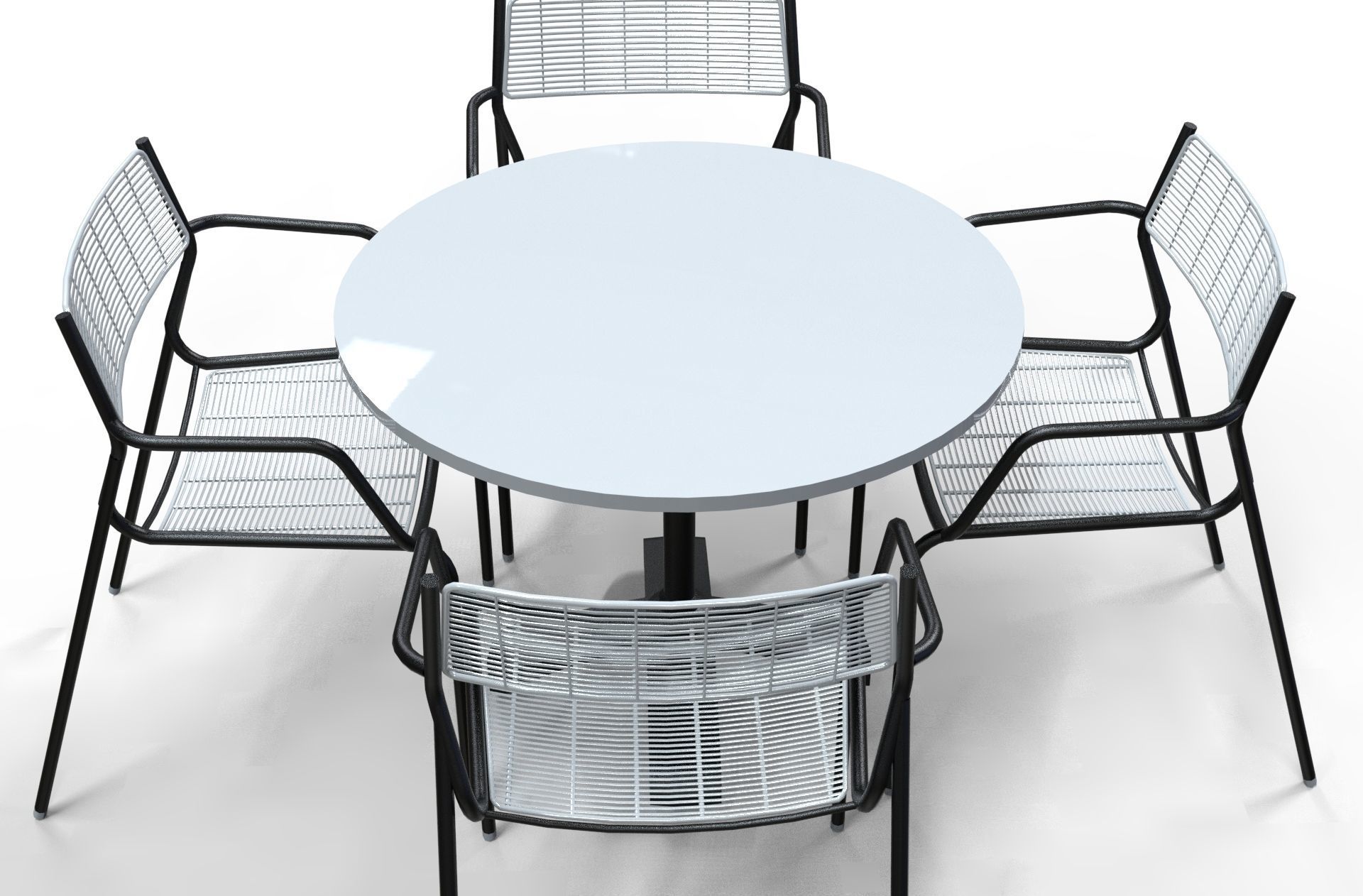 3d model cafe restaurant table armchair set 3D model | CGTrader