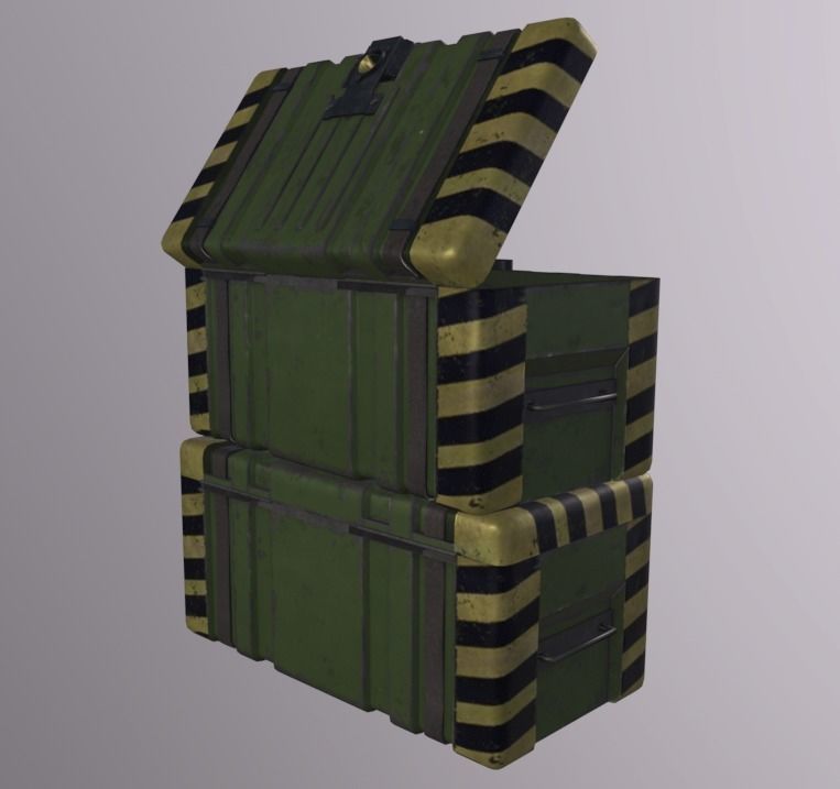 3D model Crate Metal Opened VR / AR / low-poly | CGTrader