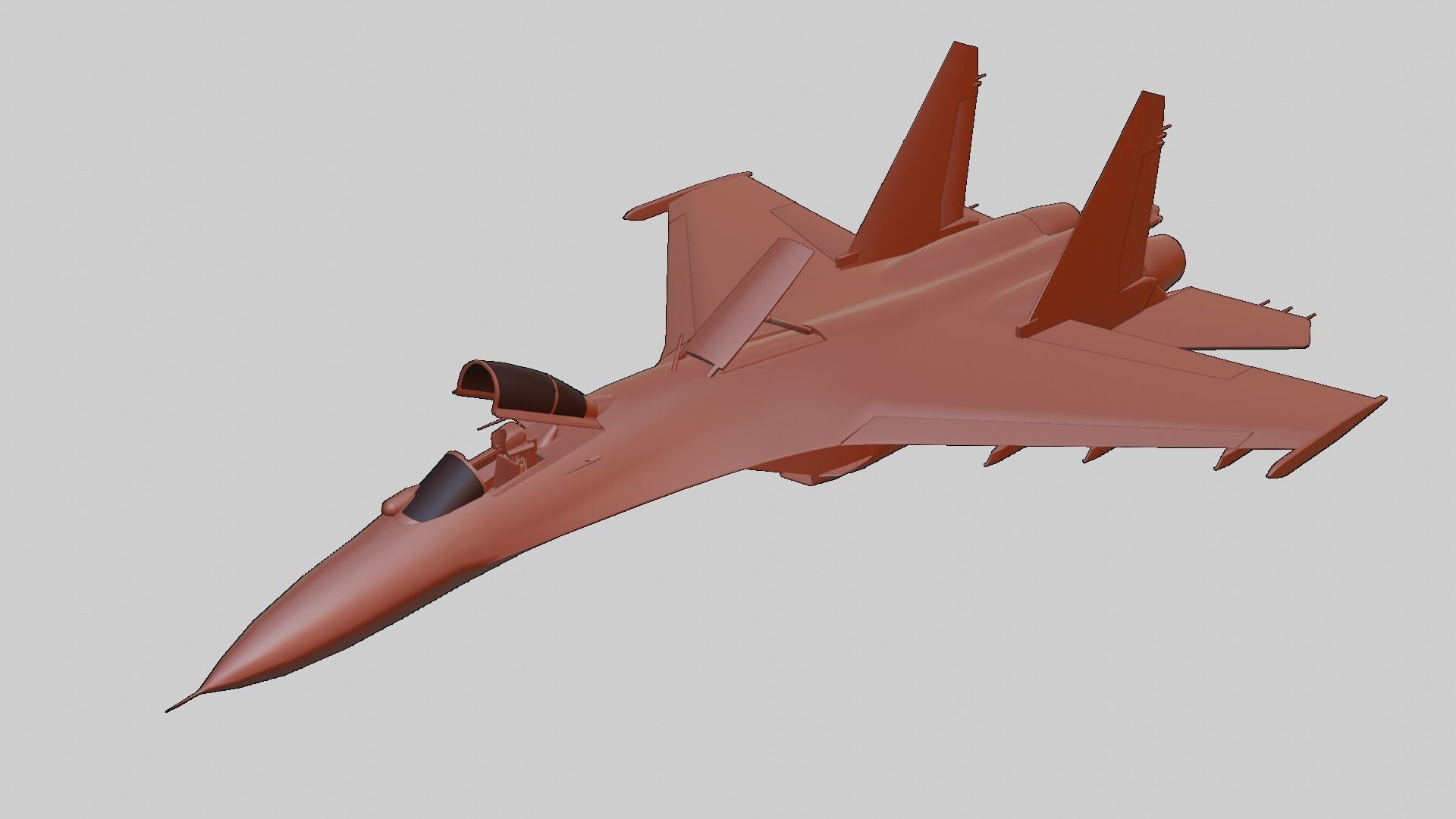 3D model Sukhoi Su-27 VR / AR / low-poly | CGTrader