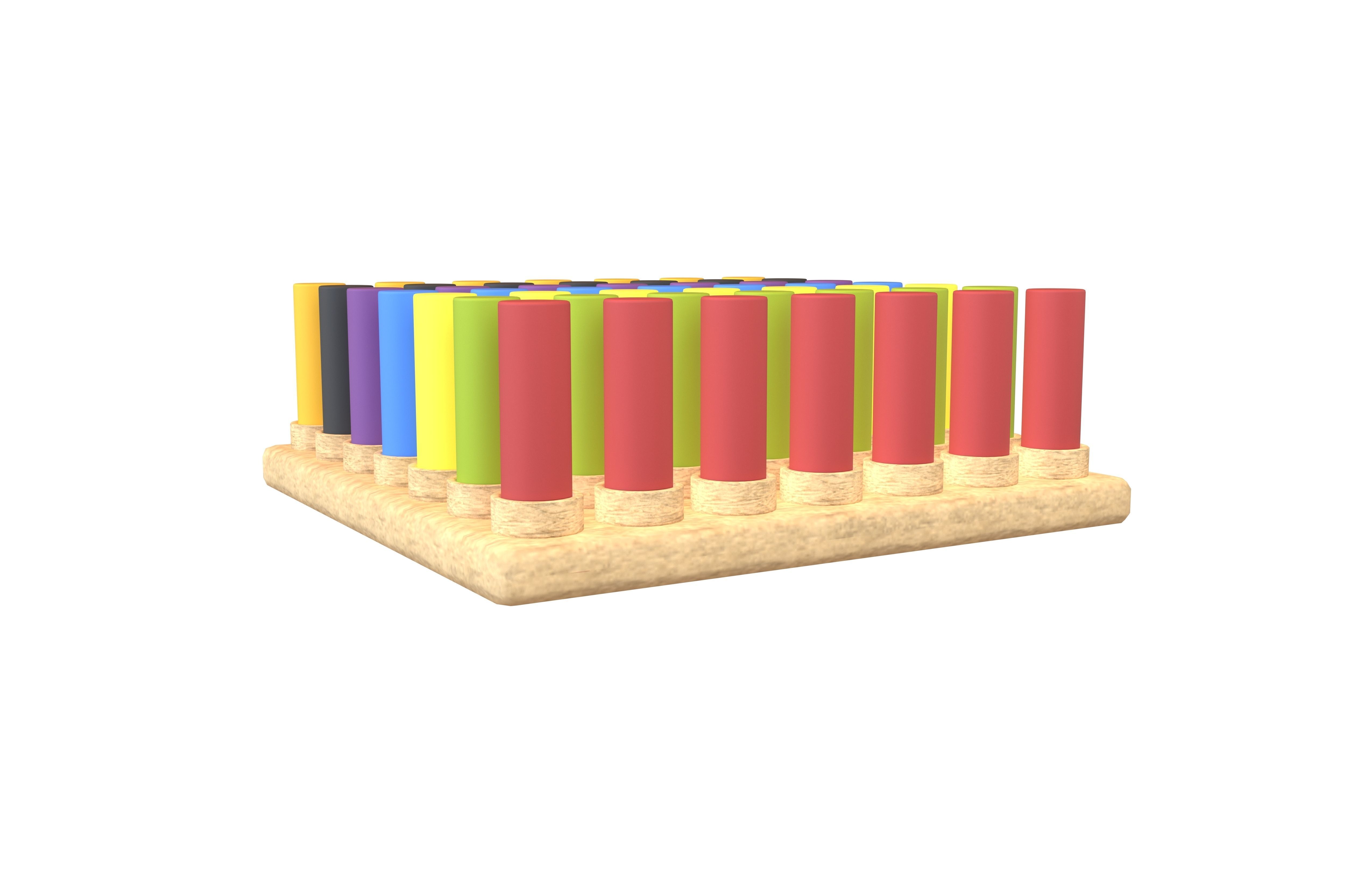 3D model Cylindrical Cognitive Board v1 001 VR / AR / low-poly | CGTrader