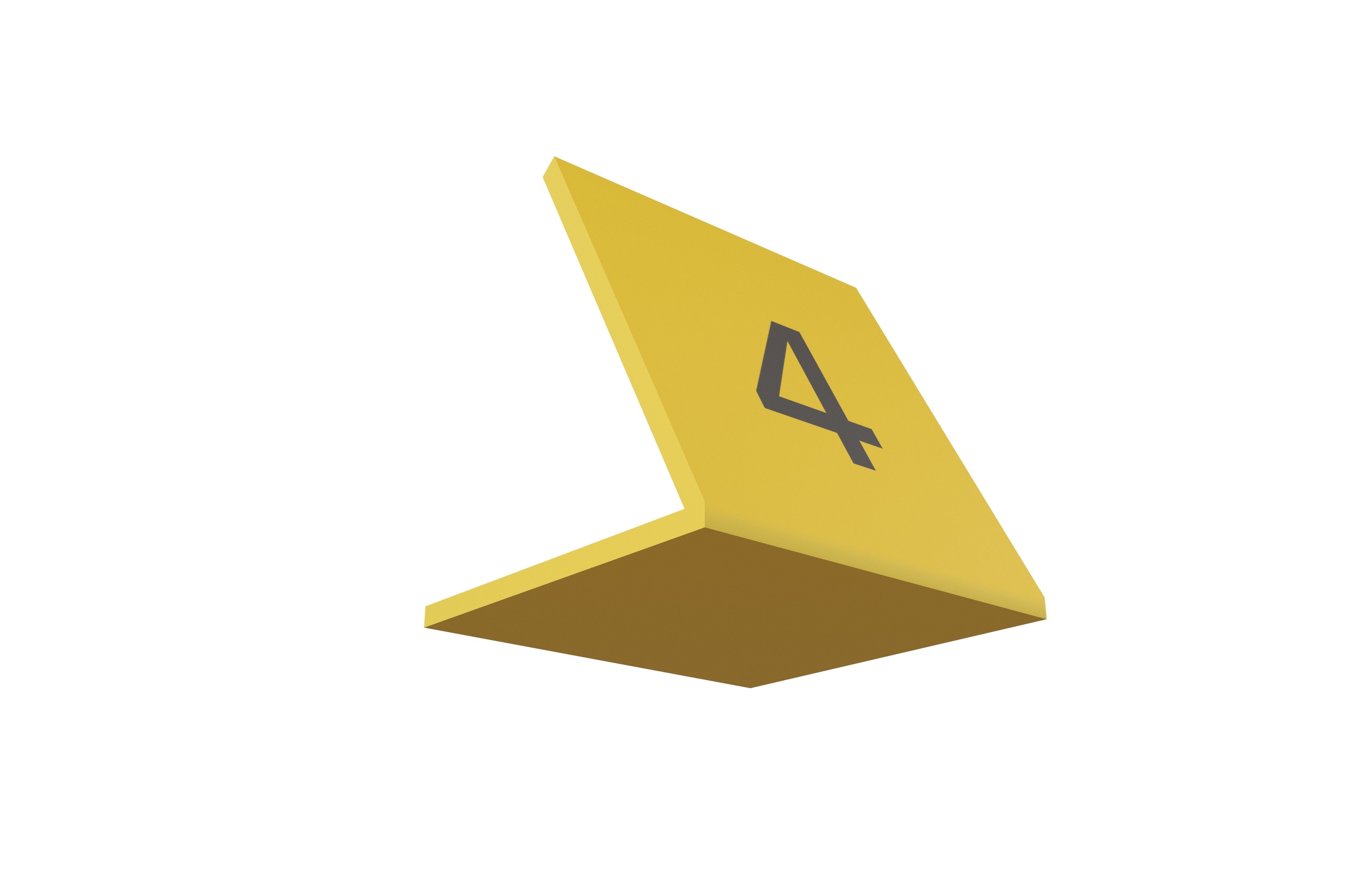3D model Crime Evidence Number Tag 4 v1 001 VR / AR / low-poly | CGTrader
