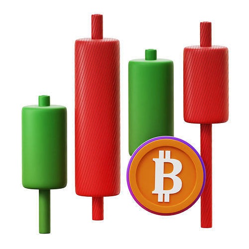 3D model 3d Bitcoin Candle Stick VR / AR / low-poly | CGTrader
