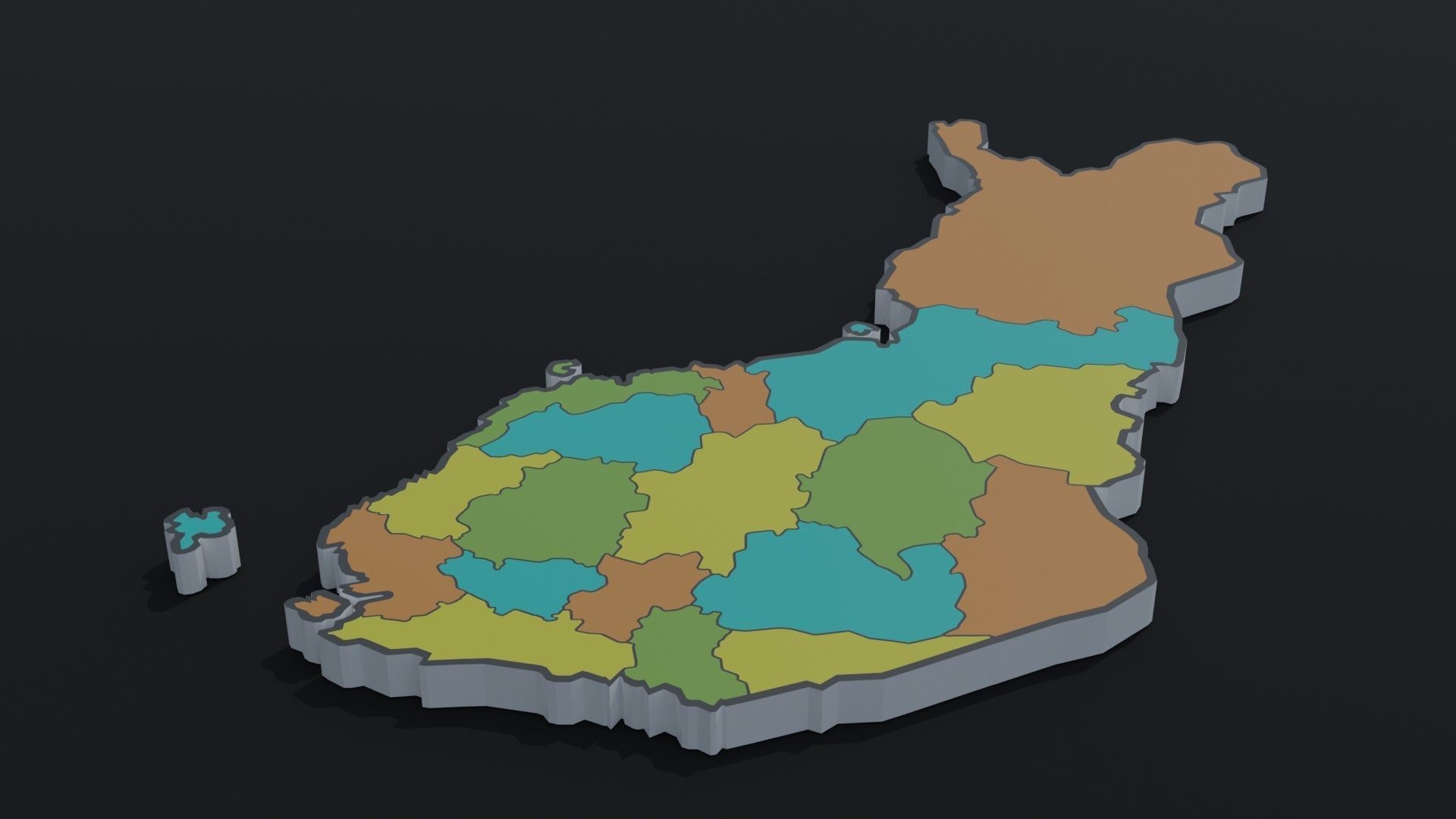 3D model Political Map of Finland VR / AR / low-poly | CGTrader