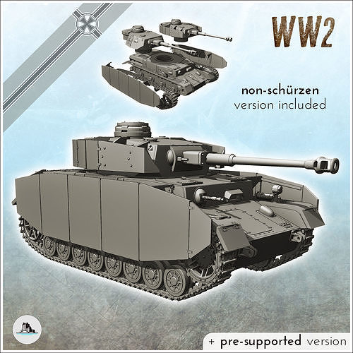 Panzer IV Ausf H - Germany Front Normandy German WWII 3D model 3D ...
