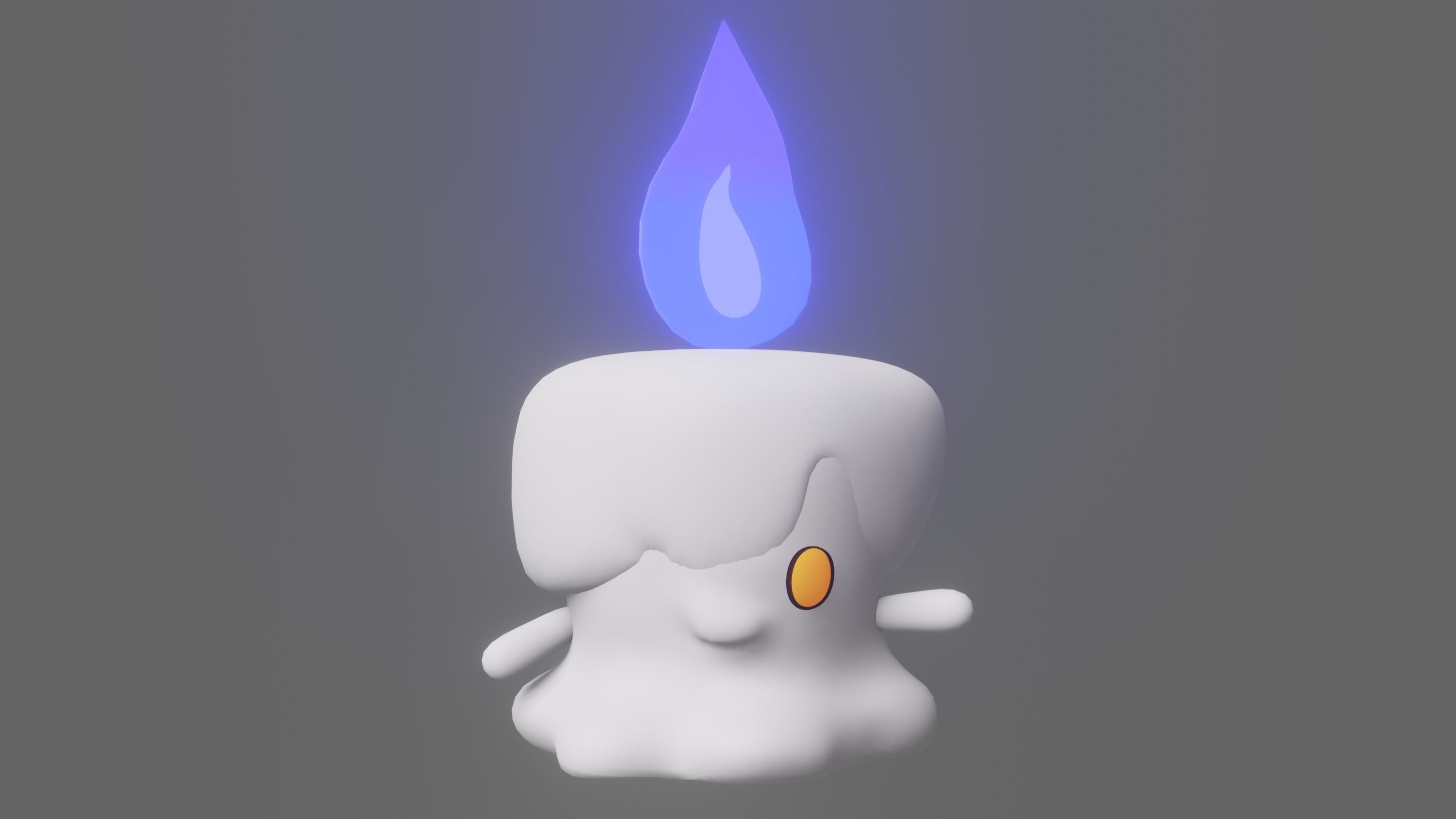 Pokemon Litwick 3D model rigged | CGTrader