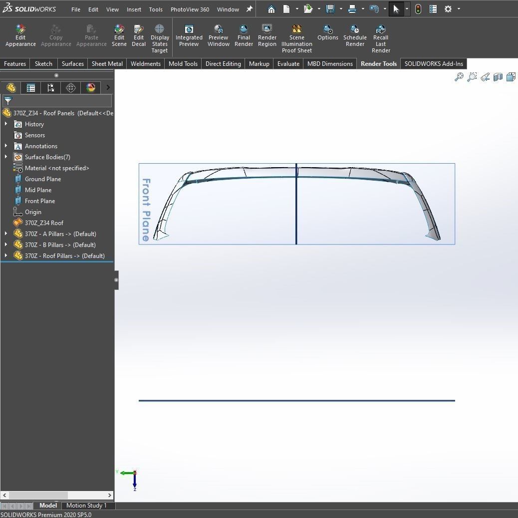 370Z Z34 Roof Panels Exterior Surface Model - 3D Laser-Scanned 3D model ...