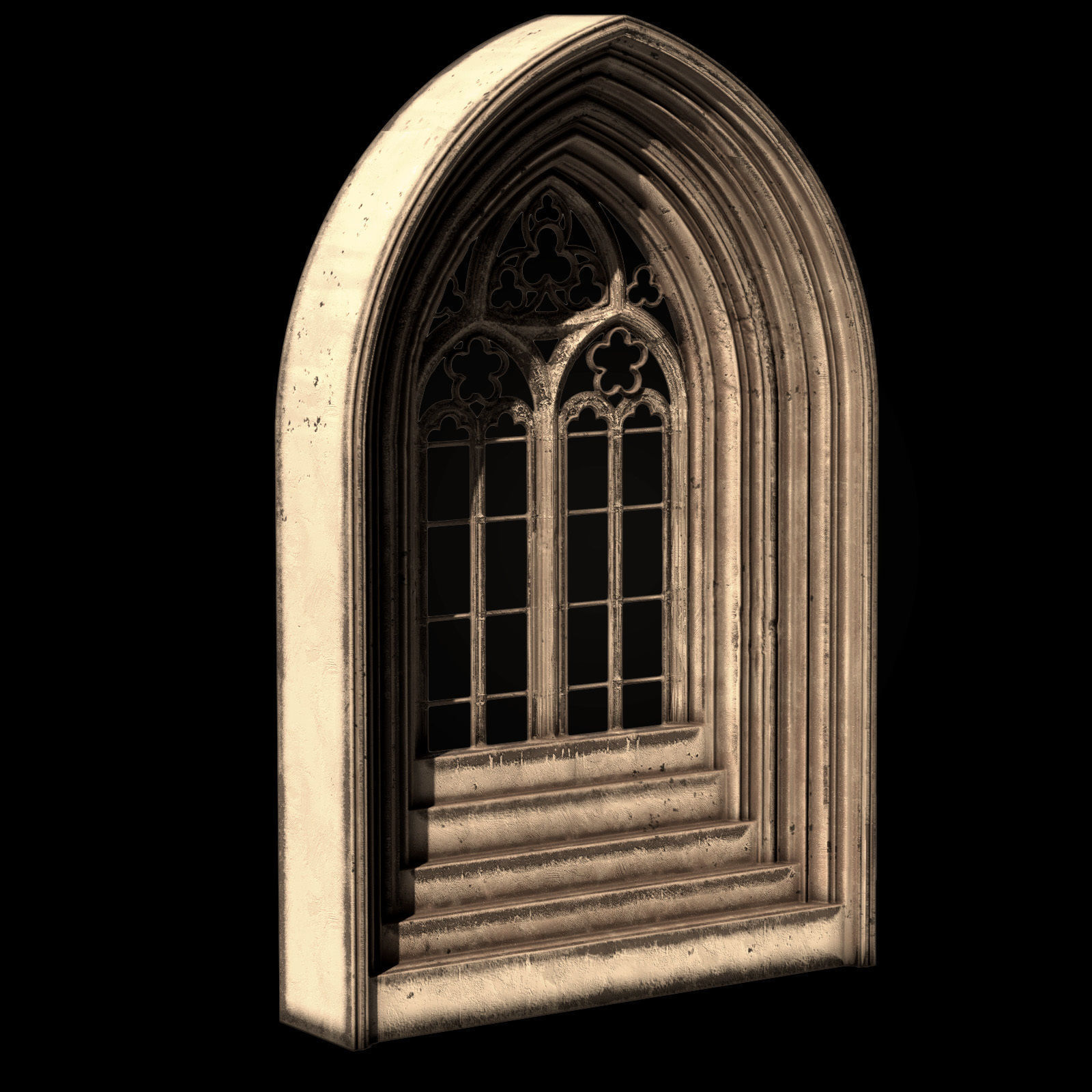 3D model 05 Medieval Textured windows pack 01 VR / AR / low-poly | CGTrader
