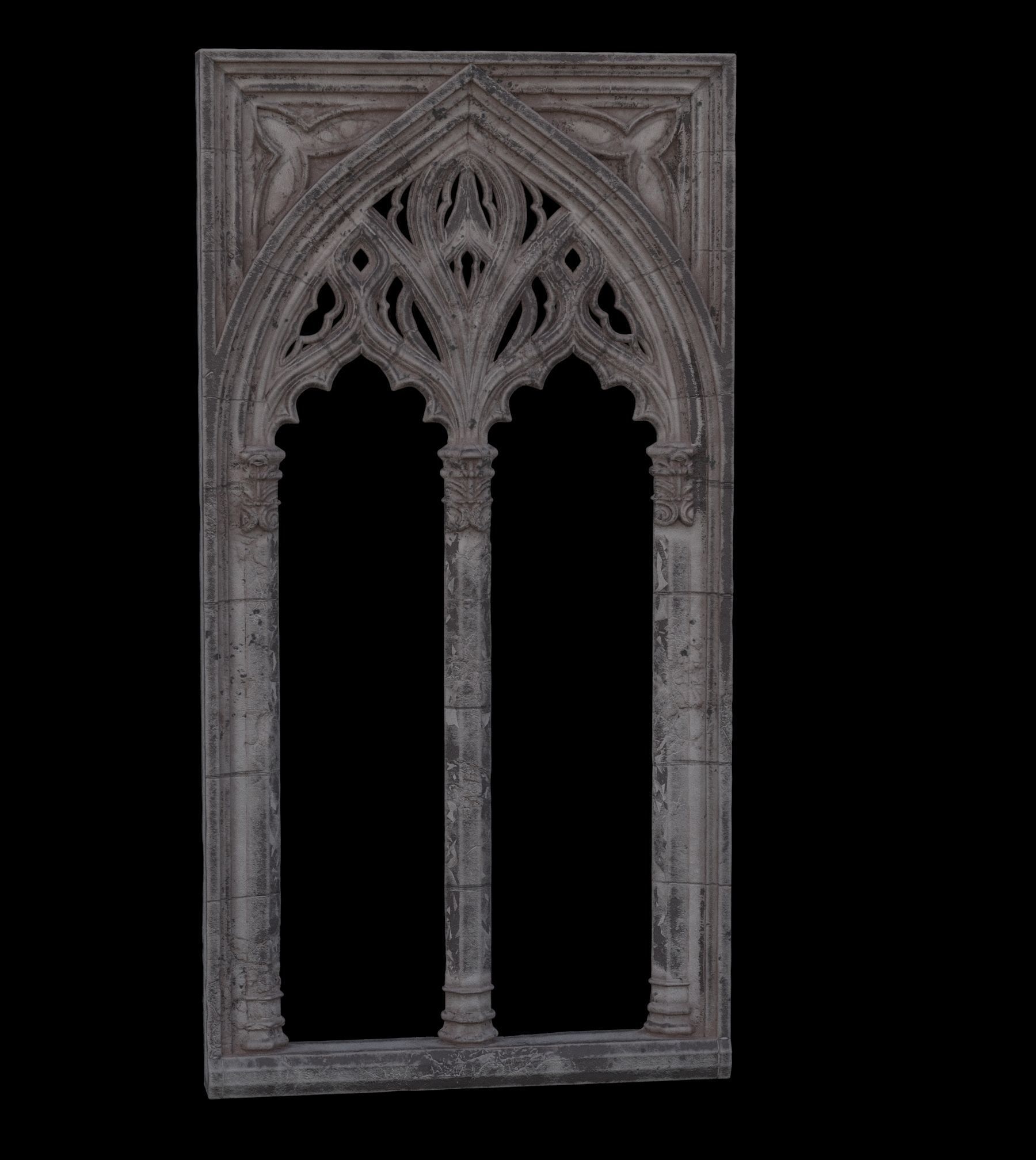 3D model 05 Medieval Textured windows pack 01 VR / AR / low-poly | CGTrader