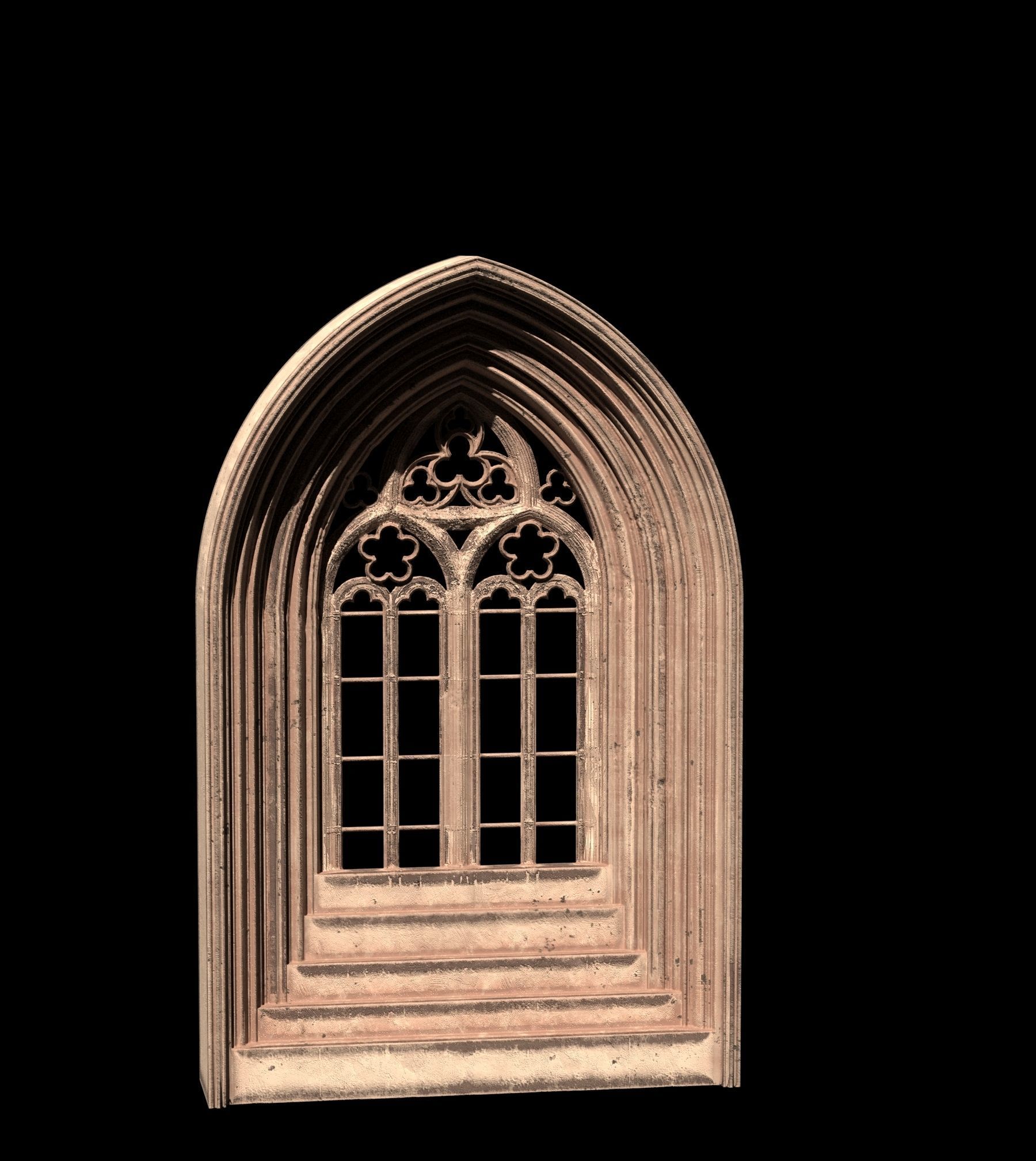 3D model 05 Medieval Textured windows pack 01 VR / AR / low-poly | CGTrader