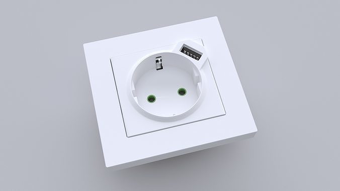 Lezard power socket with usb ports 3D model | CGTrader