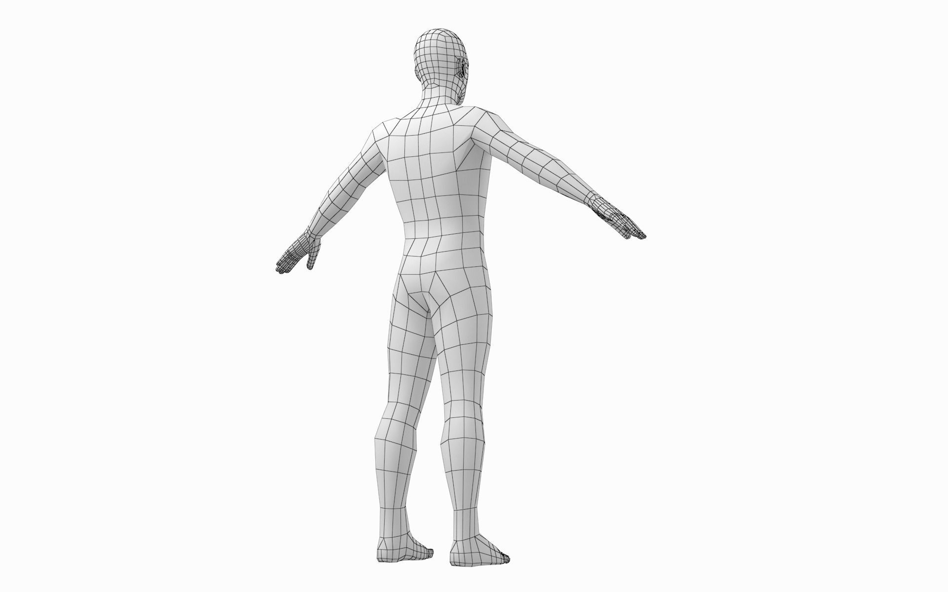 Natural Male in A-Pose Base Mesh 3D model | CGTrader