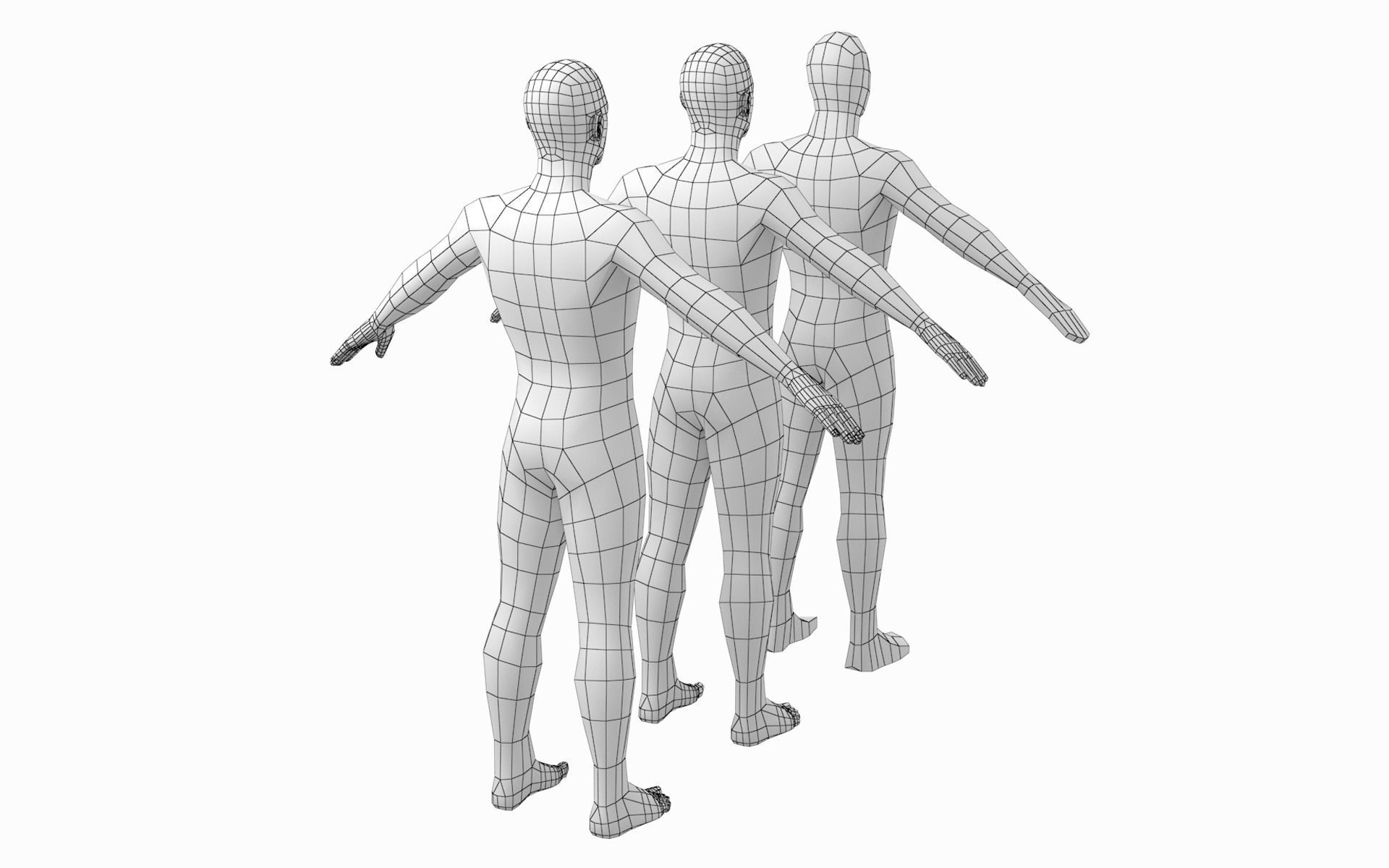 Natural Male in A-Pose Base Mesh 3D model | CGTrader