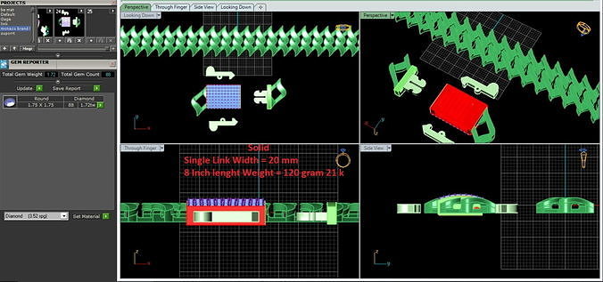 Cubic Diamond Chain 40 3D model 3D printable | CGTrader