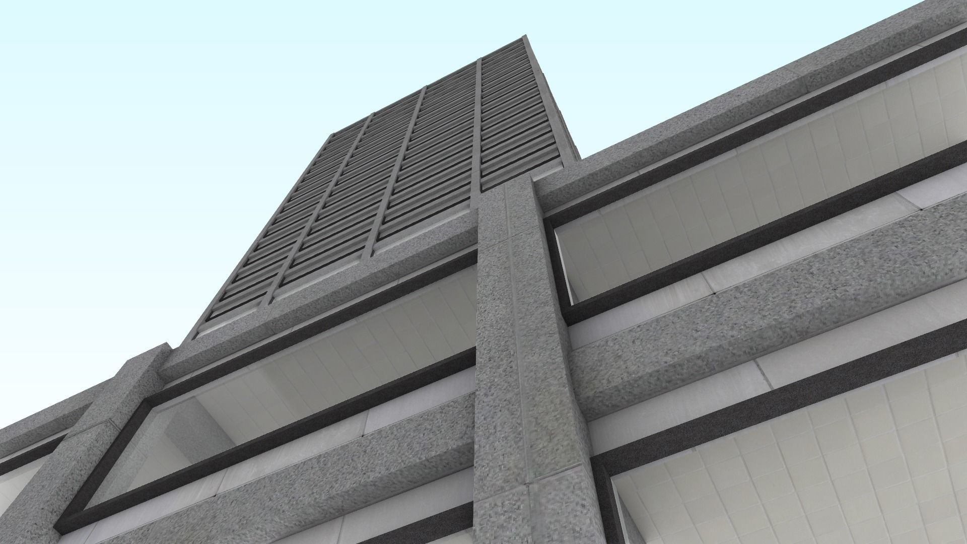 Reinforced concrete high-rise building 3D model | CGTrader