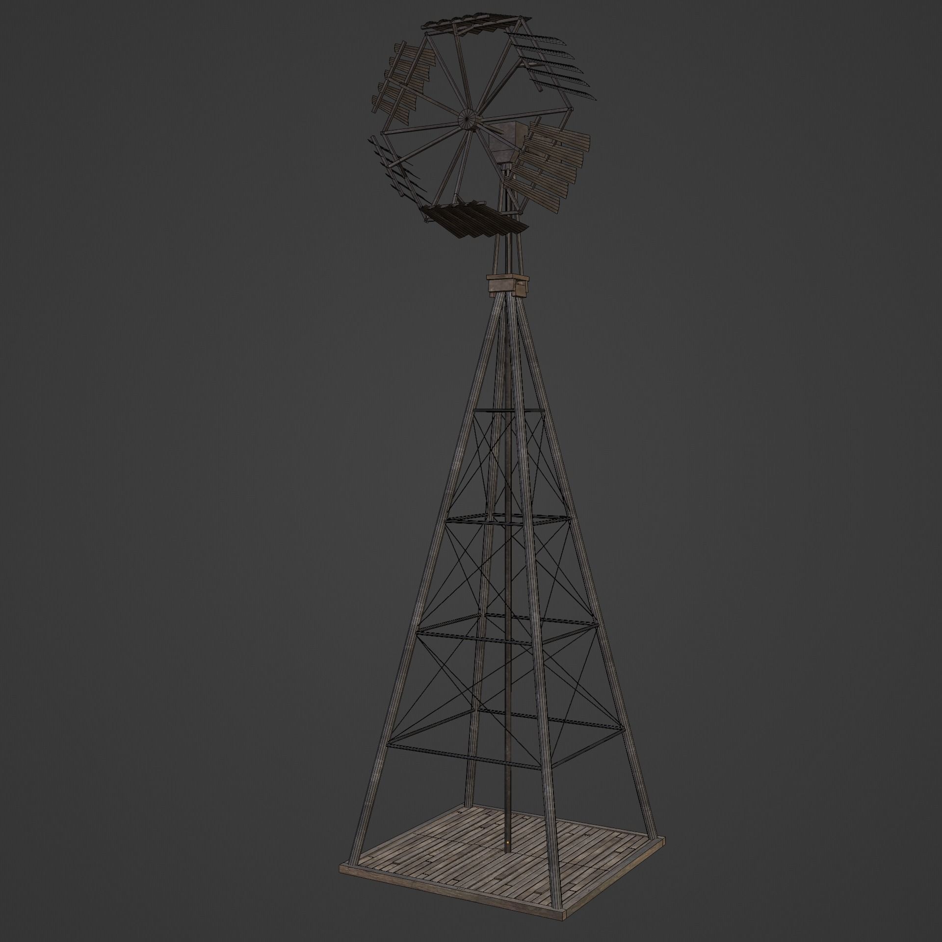 3D model WILD WEST WESTERN WINDMILL WIND MILL TURBINE COLLECTION VR ...