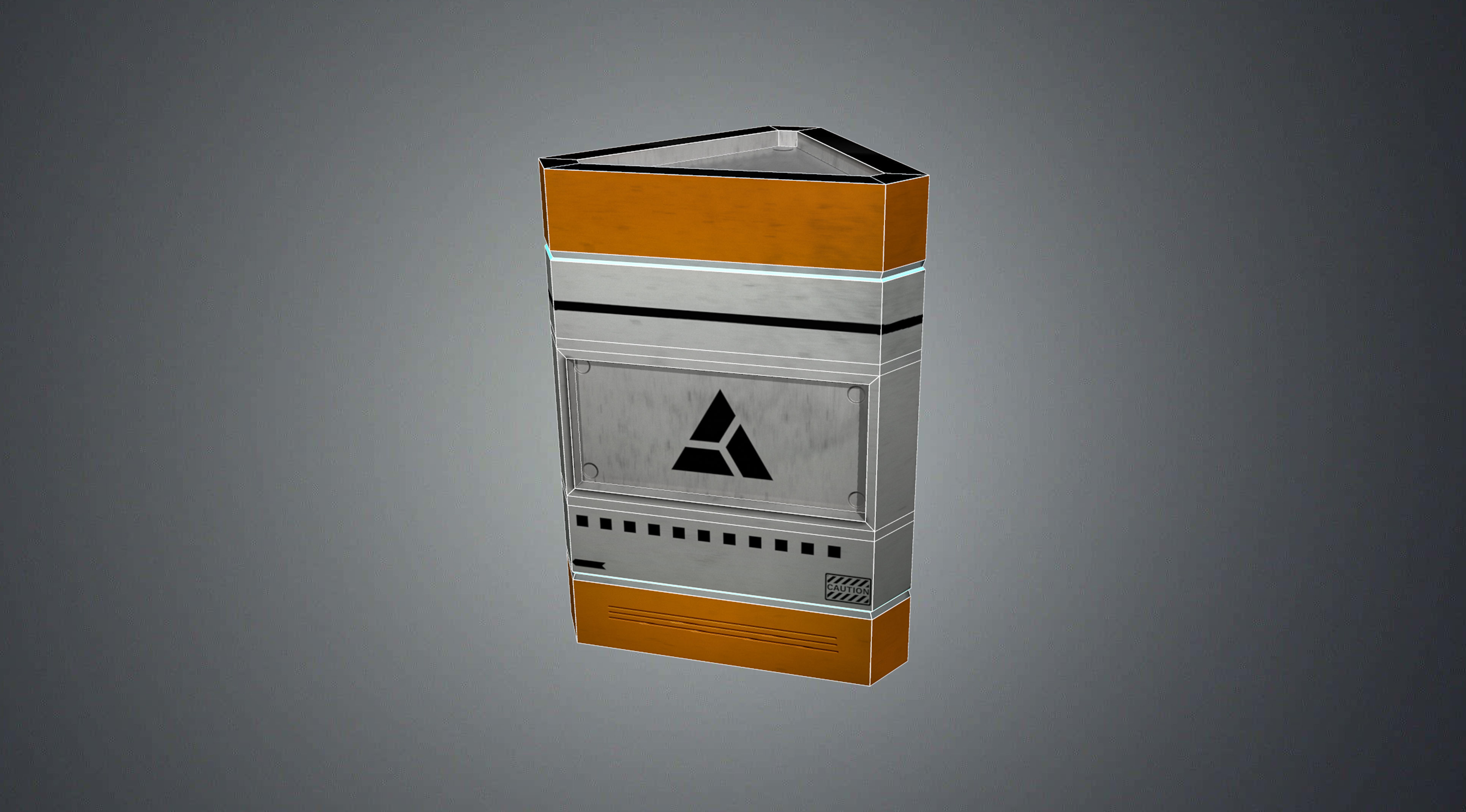 3D model Sci fi Emission Box Low Poly Game ready asset VR / AR / low ...