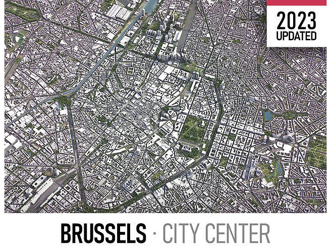 3D model Brussels VR / AR / low-poly | CGTrader